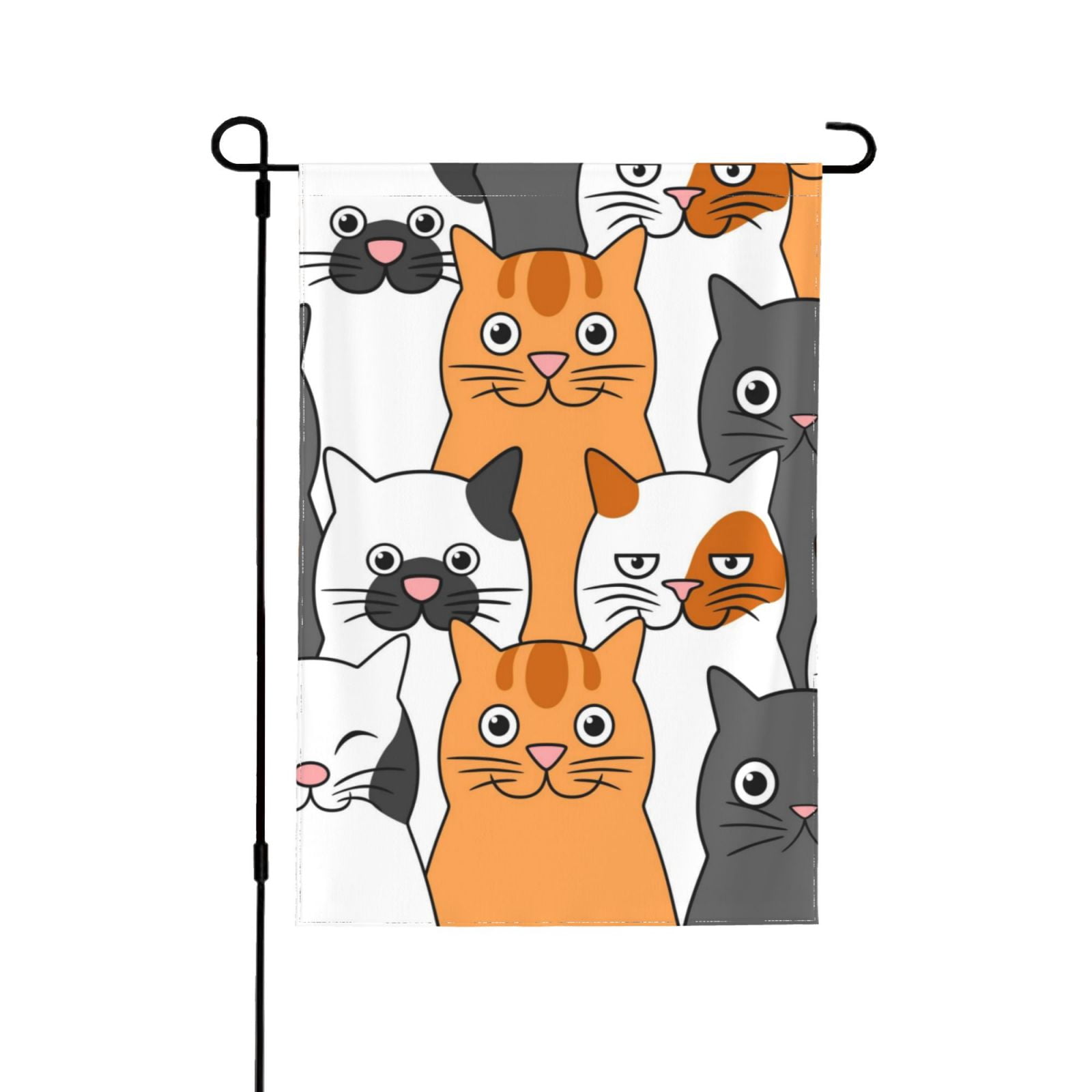 Wukai Funny Cats Garden Flags Double Sided Welcome Garden Yard House ...
