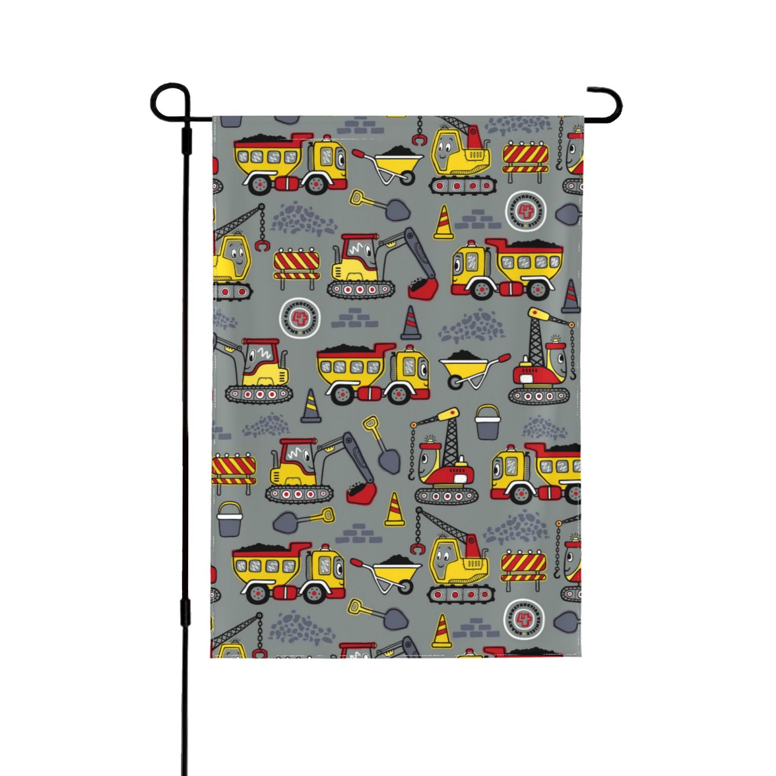 Wukai Funny Construction Garden Flags Double Sided Welcome Garden Yard ...