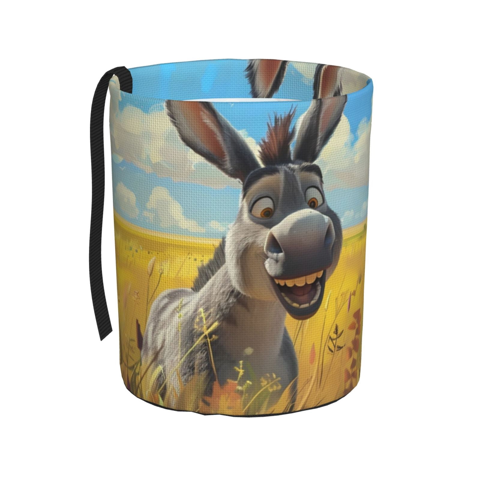 Wukai Funny Countryside Donkey Print Car Trash Can - Easy to Clean ...