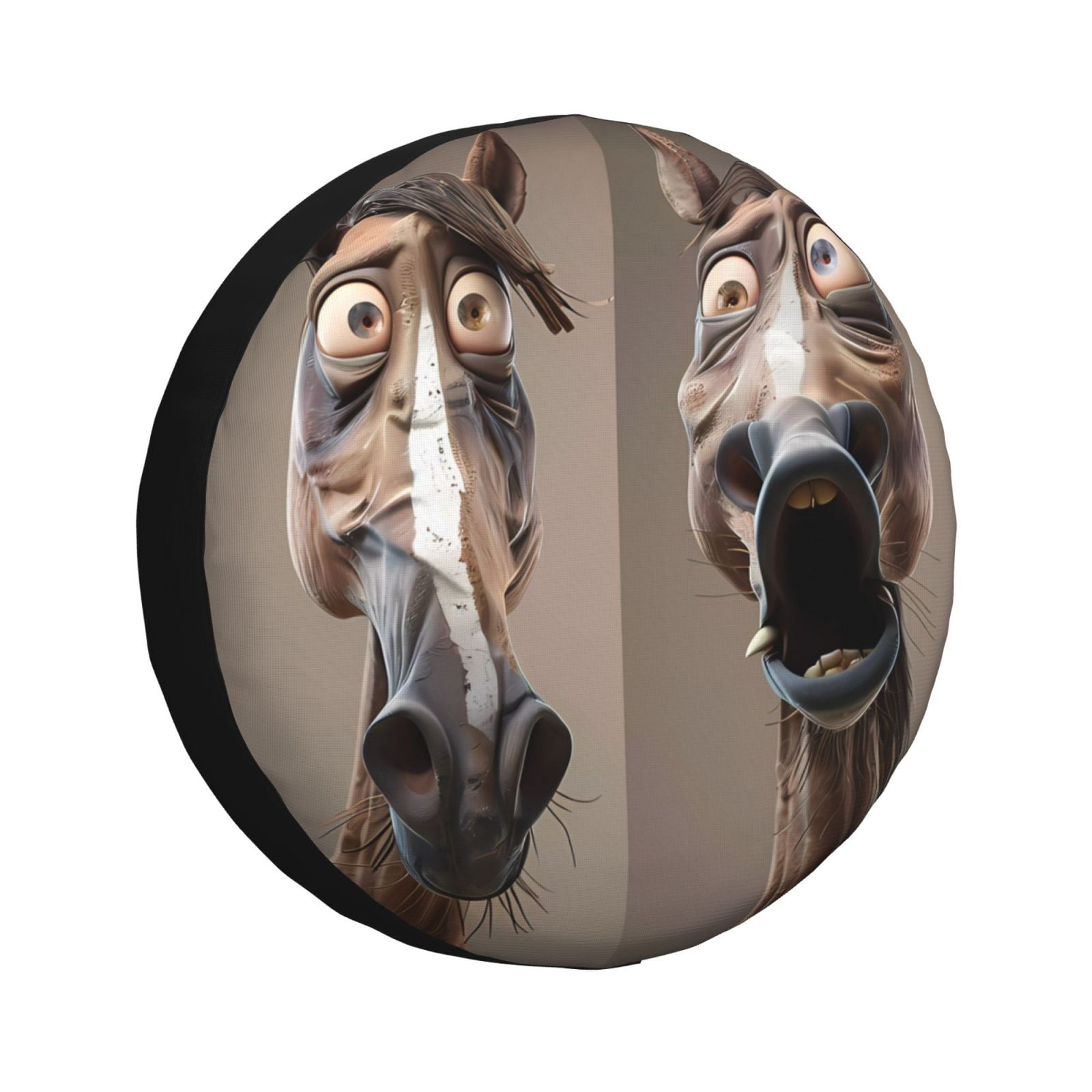 Wukai Funny Horse Faces Expressions Print Spare Tire Cover for RV ...