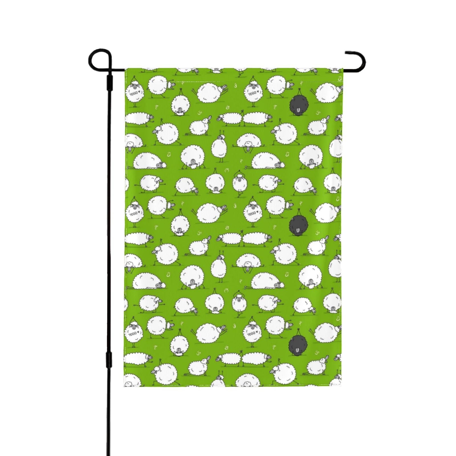 Wukai Funny Sheep Doing Yoga Garden Flags Double Sided Welcome Garden ...