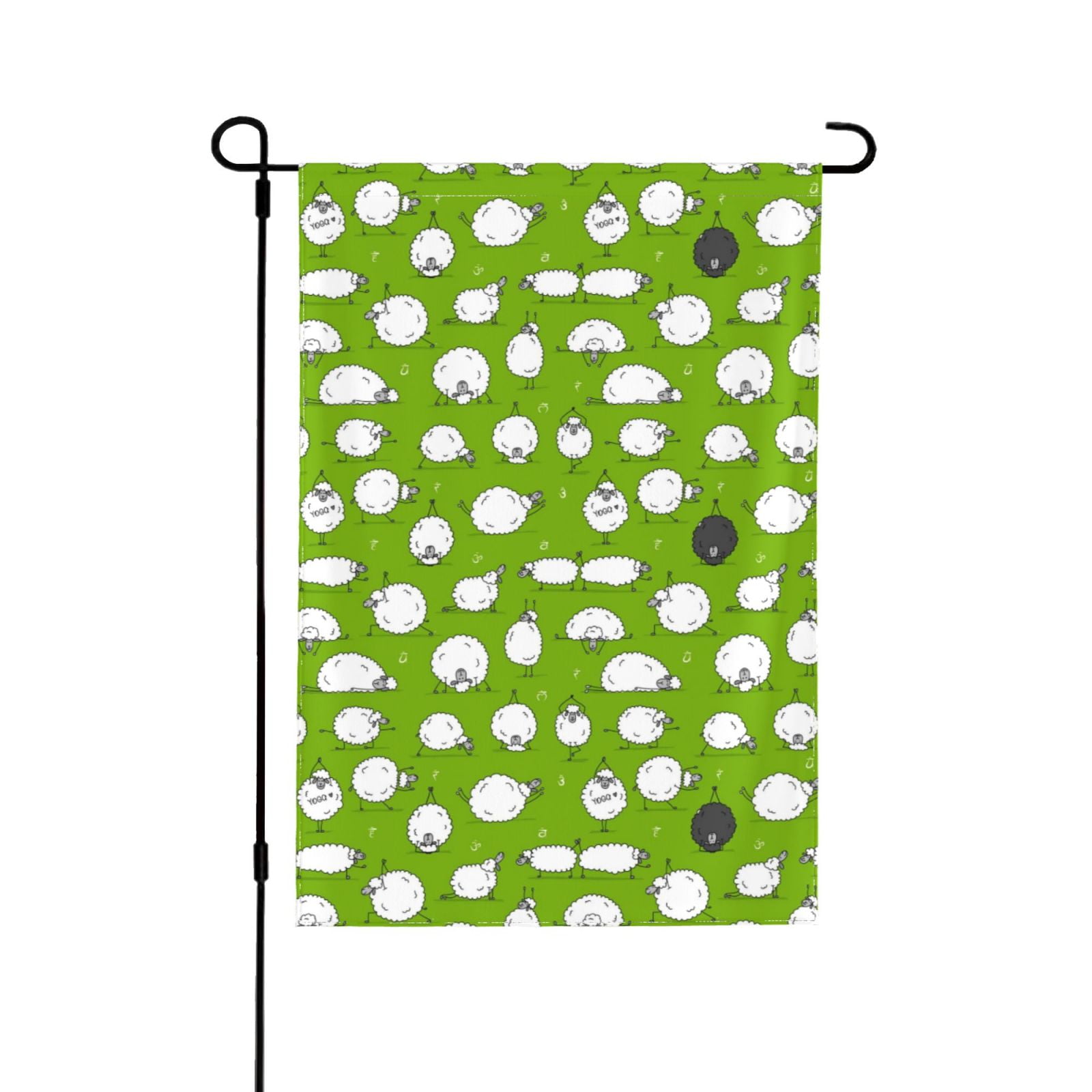 Wukai Funny Sheep Doing Yoga Garden Flags Double Sided Welcome Garden ...