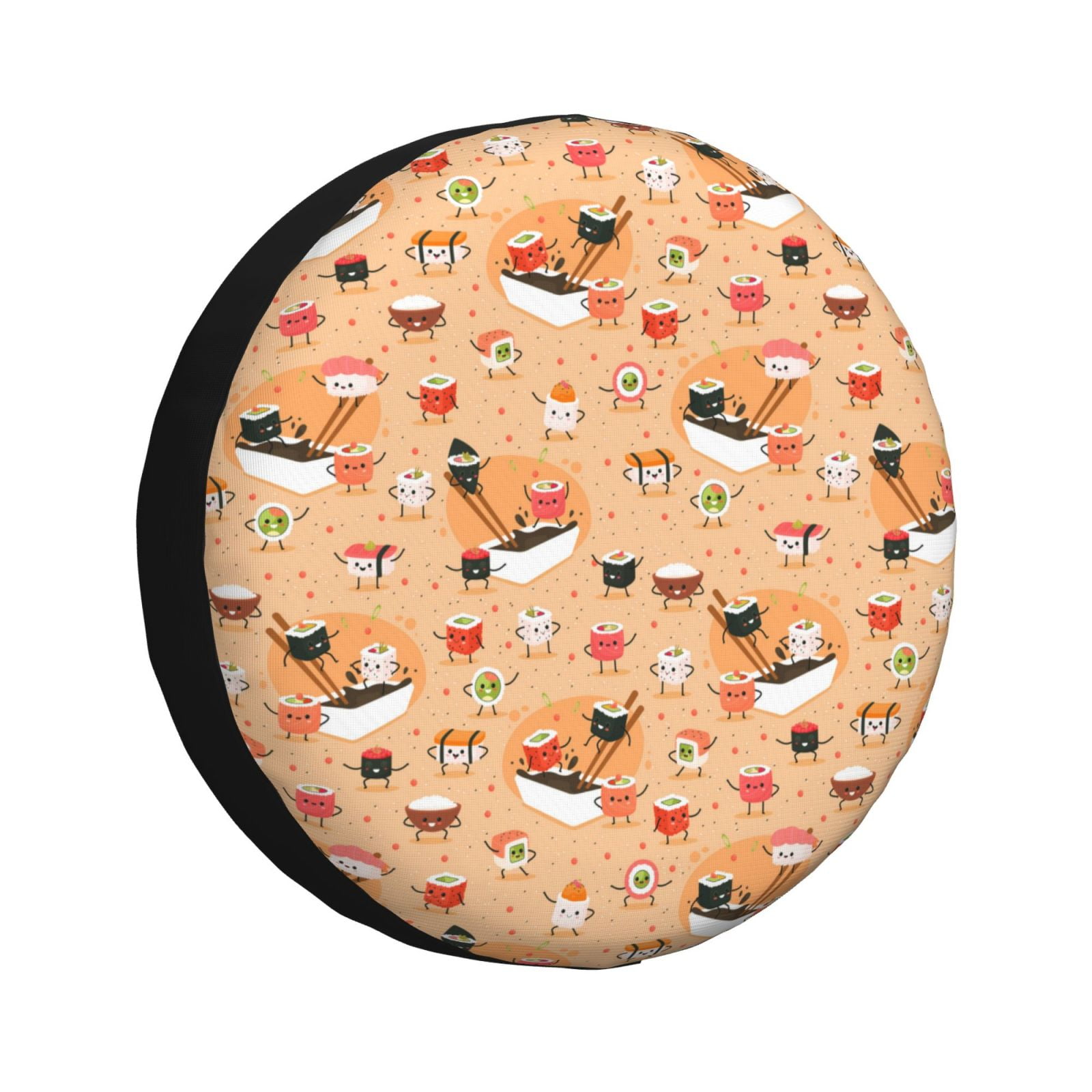 Wukai Funny Sushi Print Spare Tire Cover for RV Trailer,Waterproof PVC ...