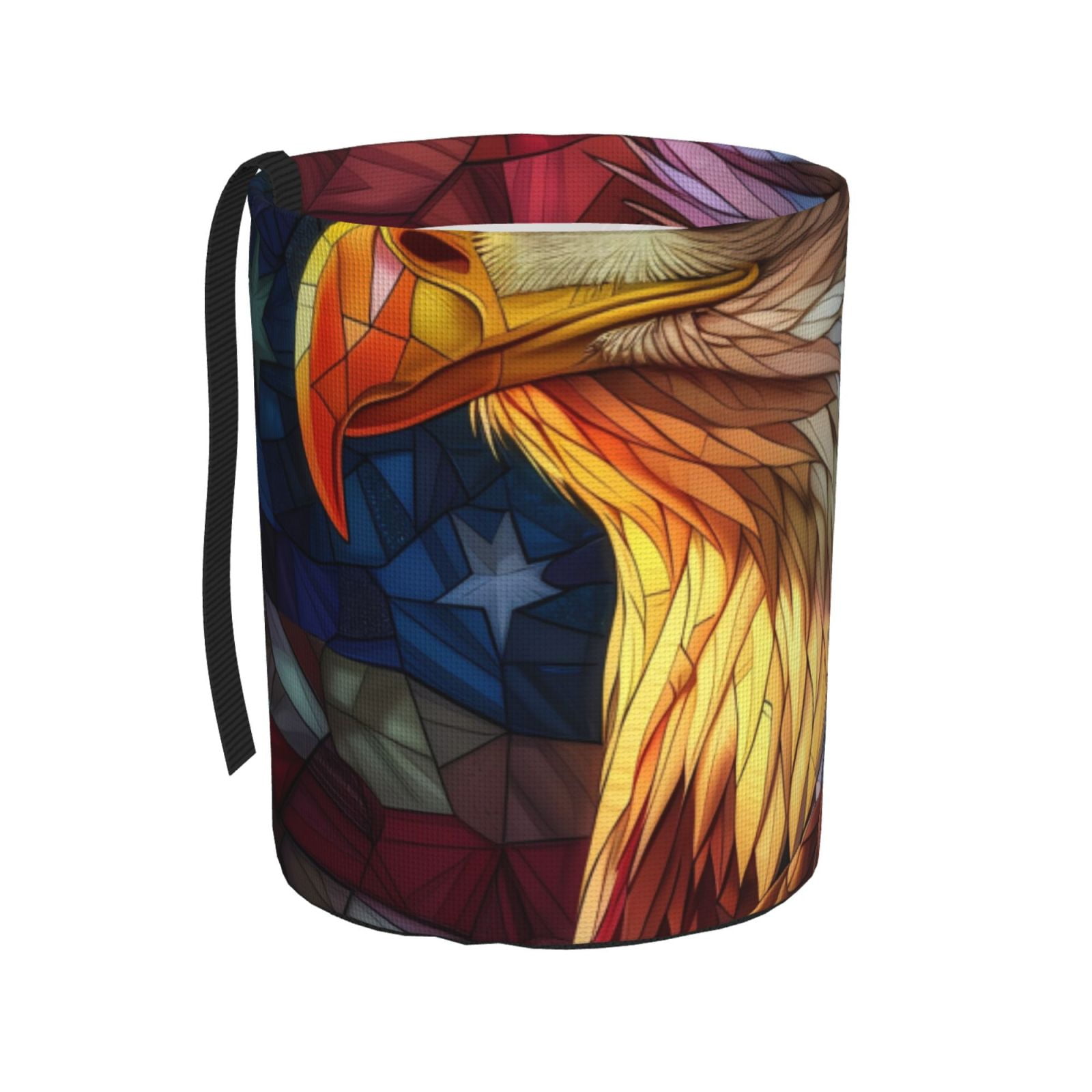 Wukai Geometric American Bald Eagle Print Car Trash Can - Easy to Clean ...
