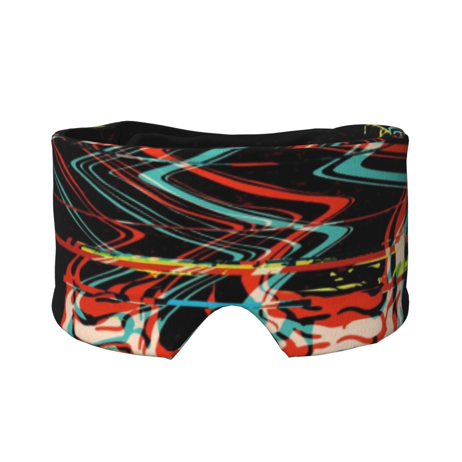 Wukai Glitch Screaming Skull Print Sleep Mask - Eye Mask for Sleeping ...