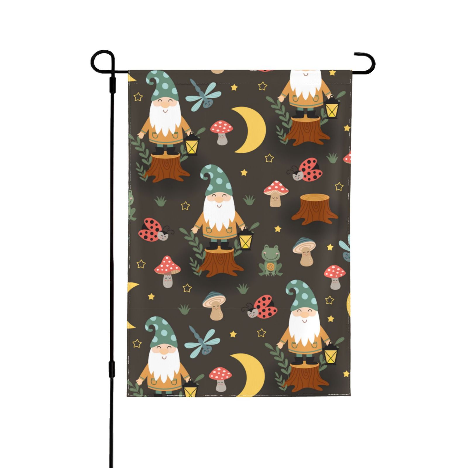 Wukai Gnome Insect Frog Garden Flags Double Sided Welcome Garden Yard ...