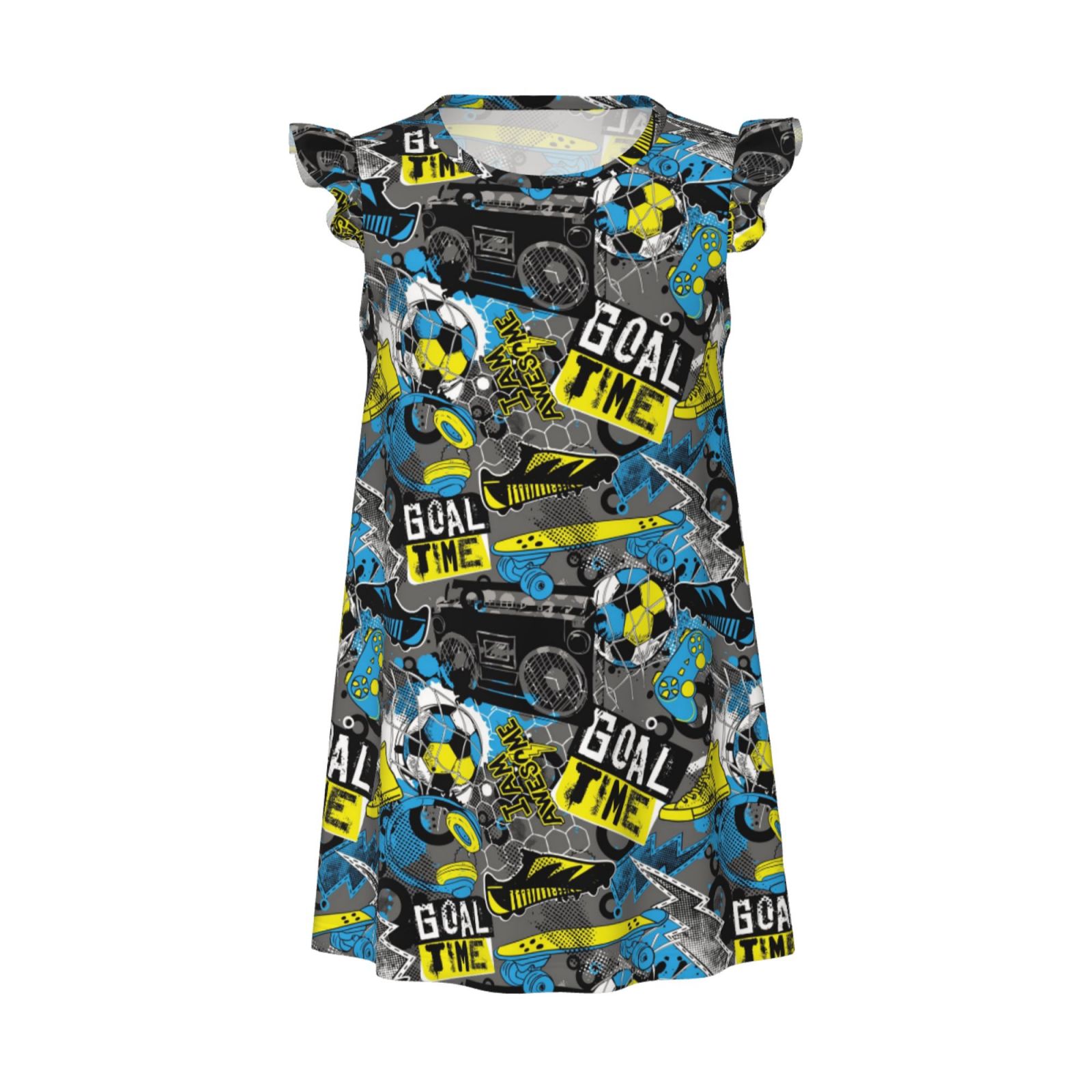 Wukai Goal Time Print Girls Nightgowns Pajamas Dress,Soft & Cute ...