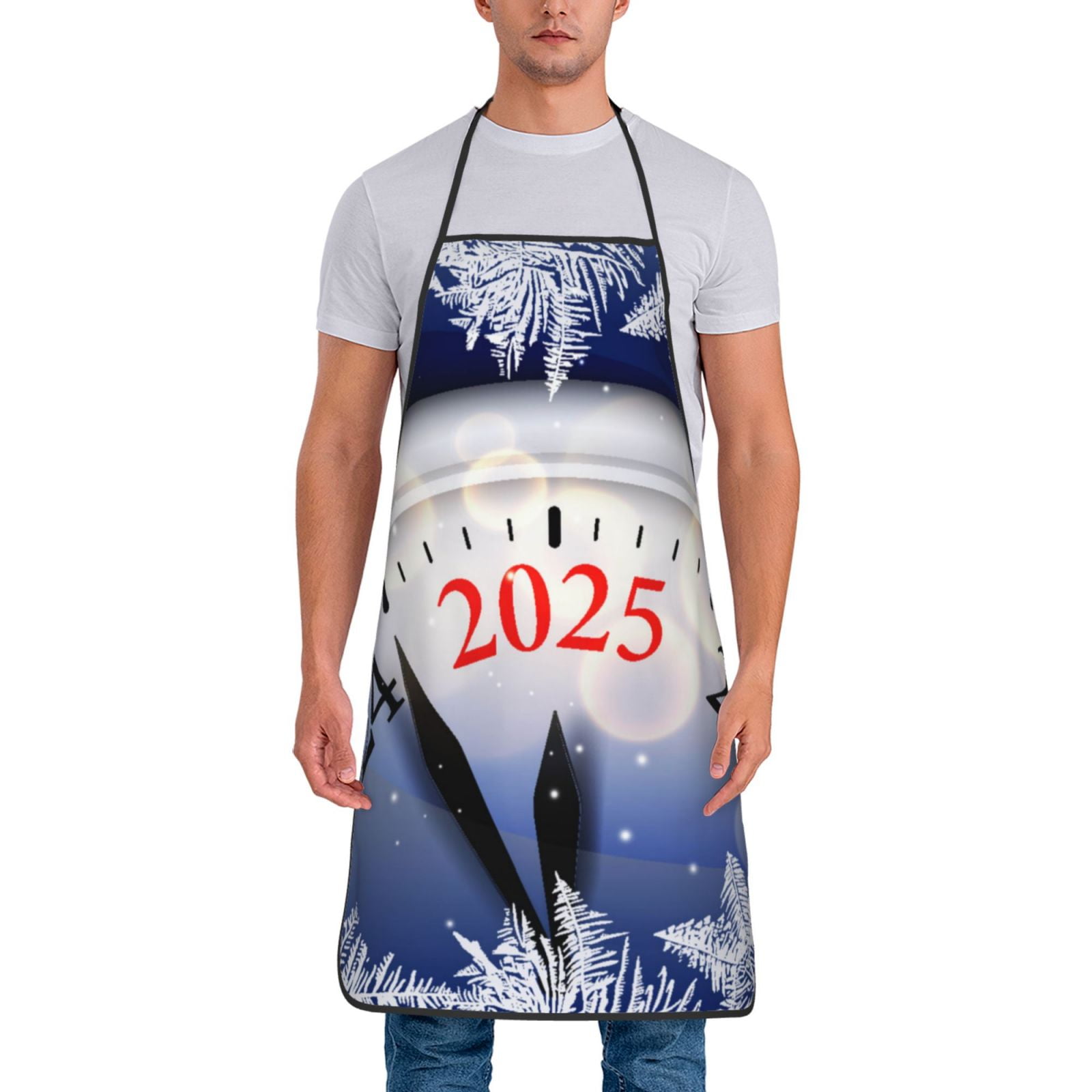 Wukai Gold Glitter Shining In Light With 2025 Print Aprons Adjustable ...