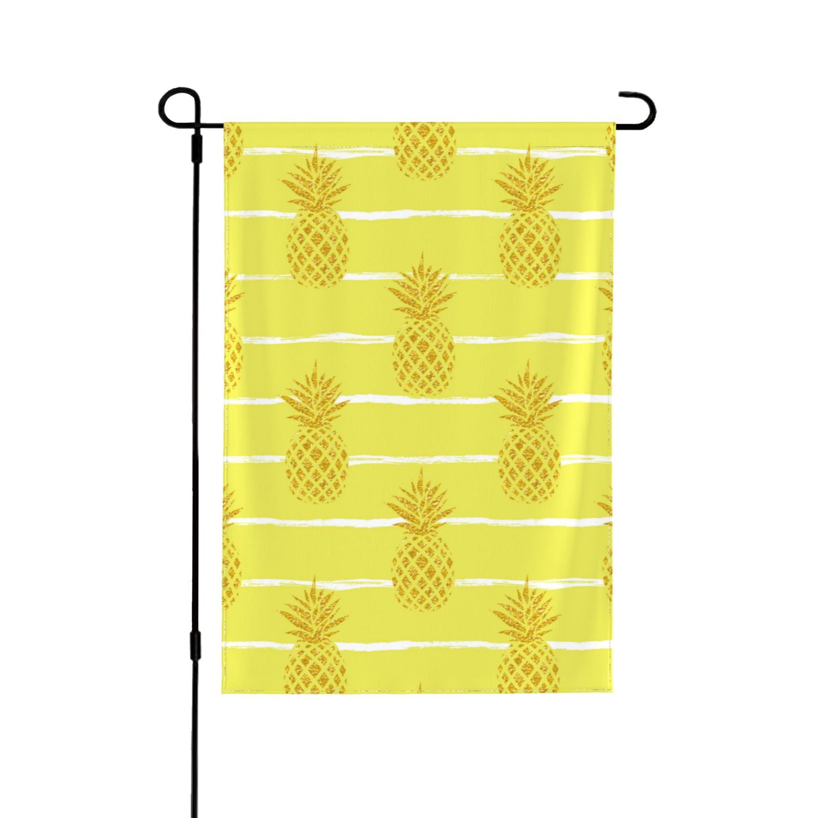 Wukai Gold Pineapple Garden Flags Double Sided Welcome Garden Yard House Flags Outside Outdoor ...