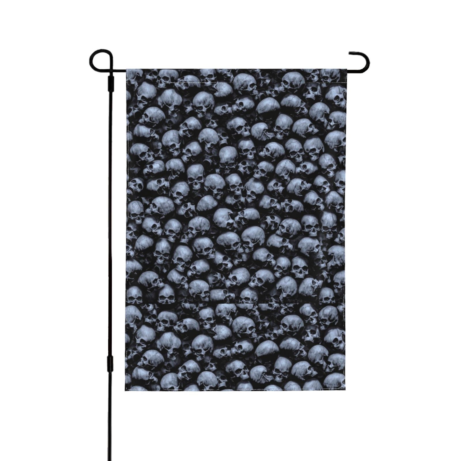 Wukai Gothic Skull Garden Flags Double Sided Welcome Garden Yard House ...