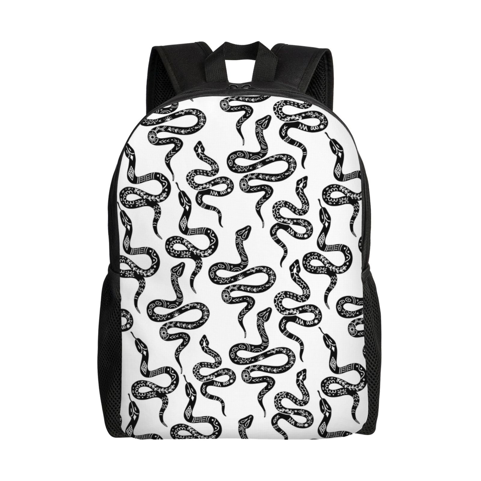 Wukai Hand Drawn Snake Travel Laptop Backpack - Waterproof, Anti-Theft ...