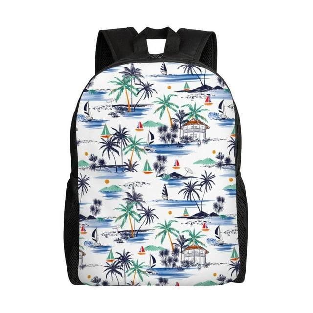 Wukai Hawaii Palms Travel Laptop Backpack - Waterproof, Anti-Theft ...