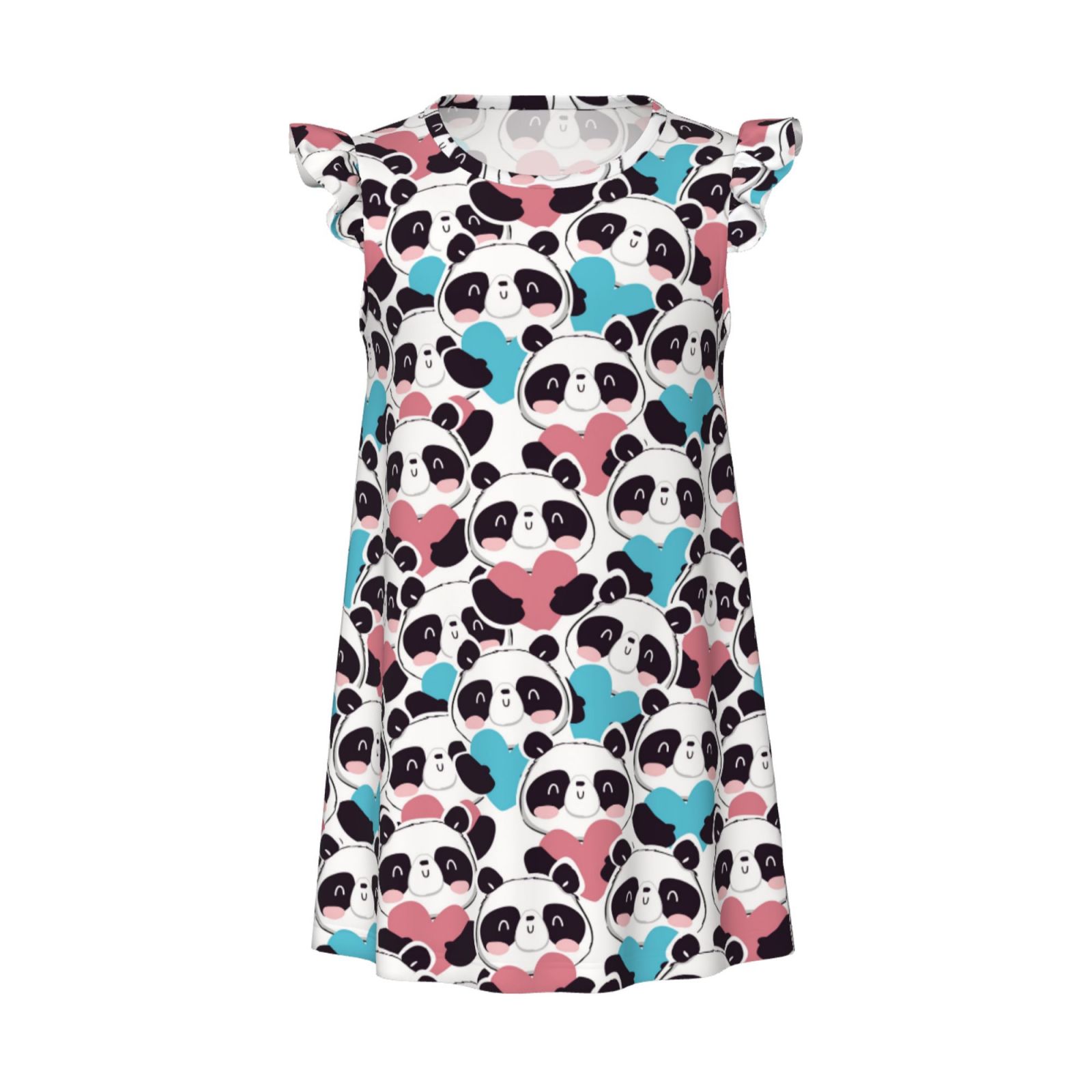 Wukai Heart Panda Print Girls Nightgowns Pajamas Dress,Soft & Cute ...