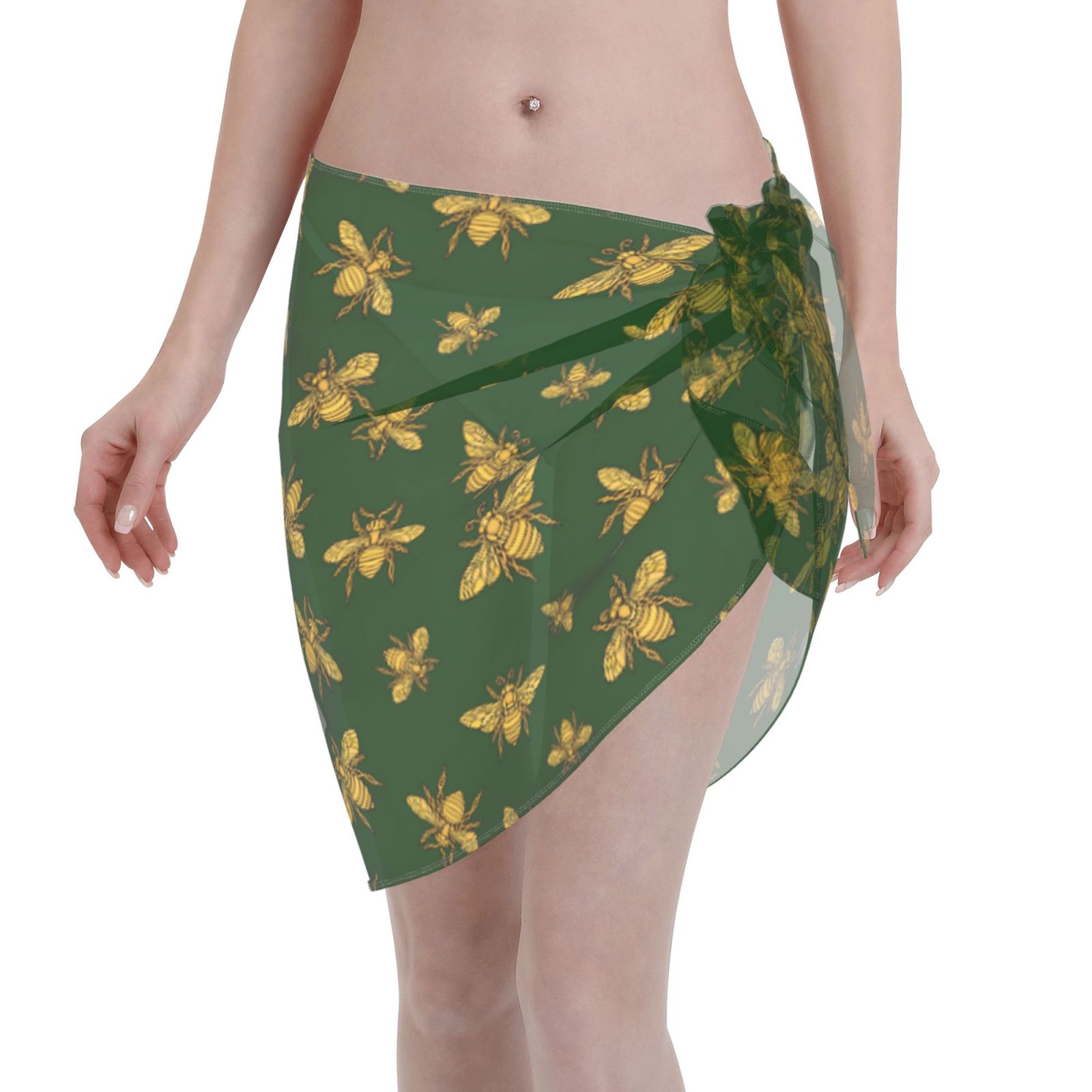 Wukai Hohey Bee Women’s Short Sarongs Beach Wrap Bikini Bottom Short ...