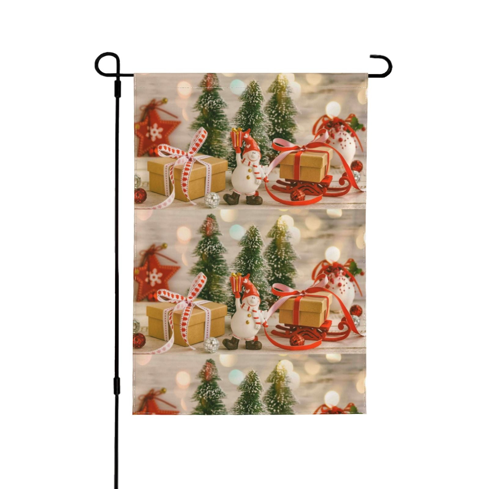 Wukai Holiday Christmas Stars Garden Flags Double Sided Welcome Garden ...