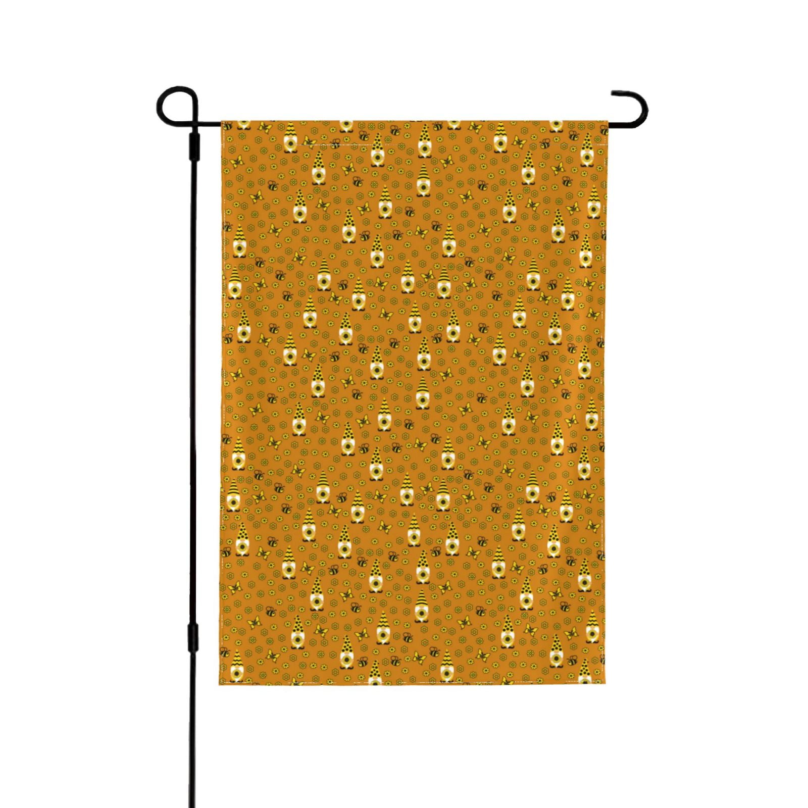 Wukai Honey Bee Gnomes Garden Flags Double Sided Welcome Garden Yard ...