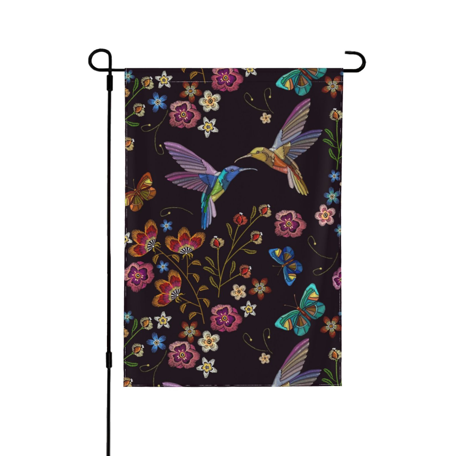 Wukai Humming Bird Garden Flags Double Sided Welcome Garden Yard House ...