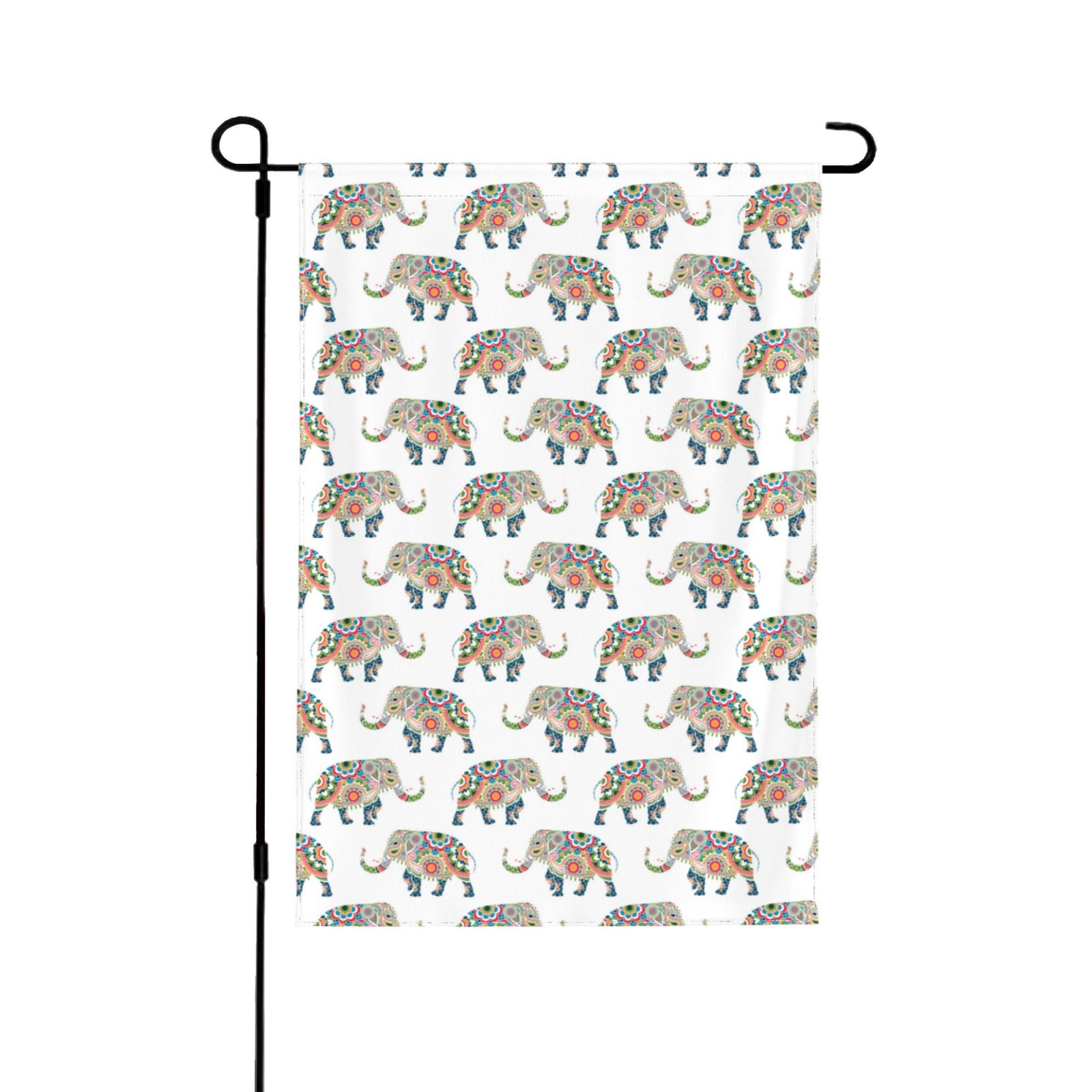 Wukai Indian Elephant Garden Flags Double Sided Welcome Garden Yard ...