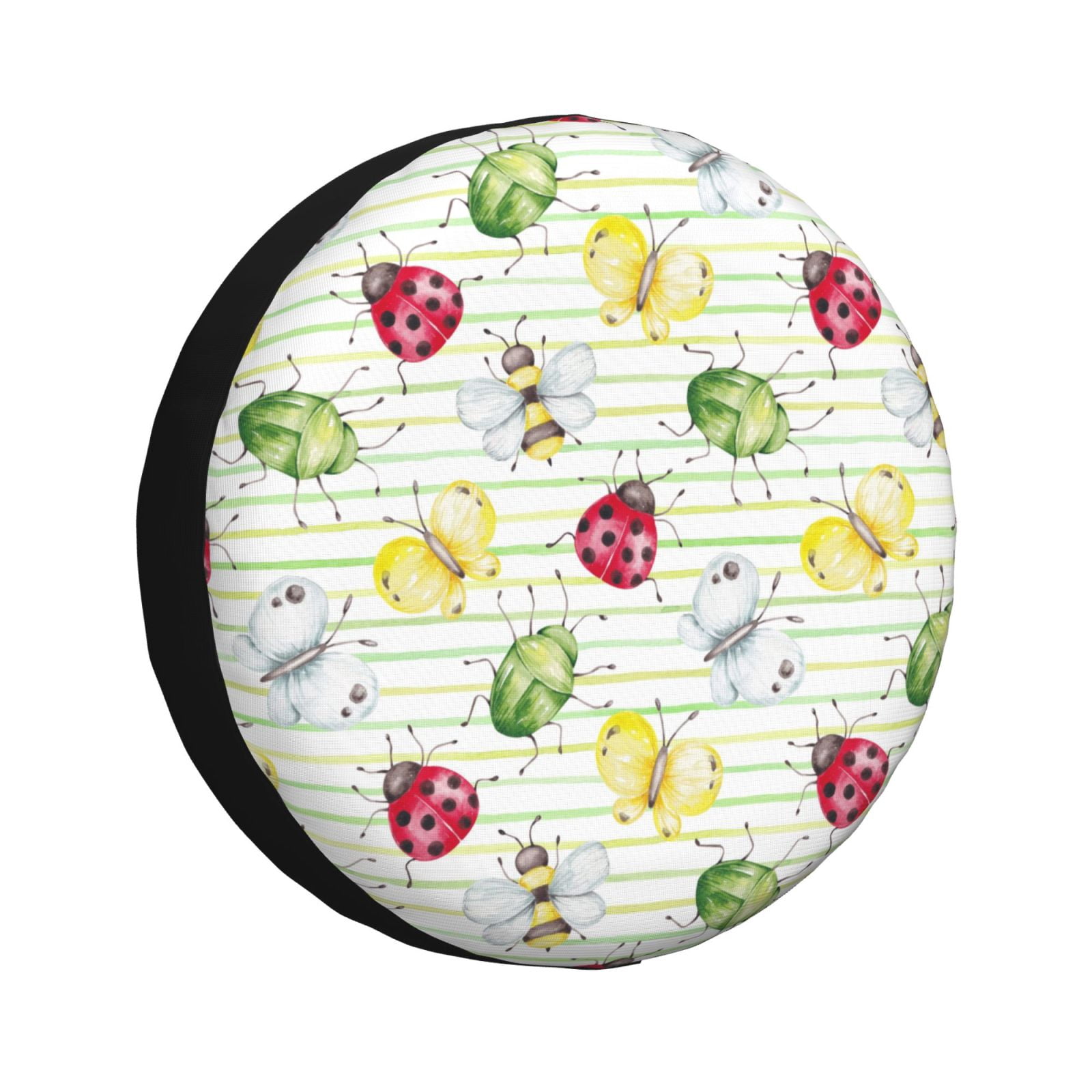 Wukai Insects Print Spare Tire Cover for RV Trailer,Waterproof PVC Faux ...