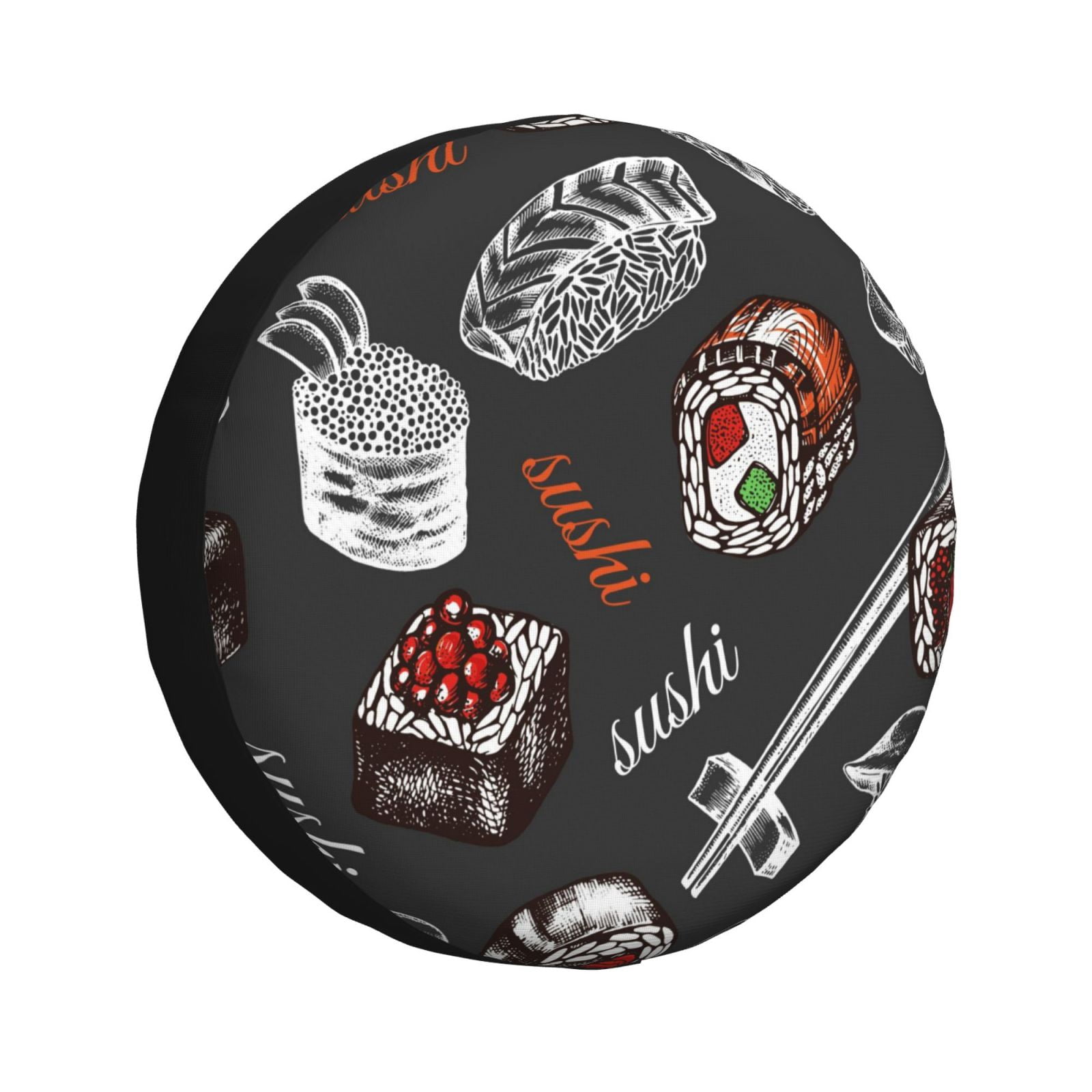 Wukai Japanese Sushi Hashi Print Spare Tire Cover for RV Trailer ...