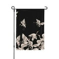 Wukai Japanese White Crane Garden Flags Double Sided Welcome Garden ...