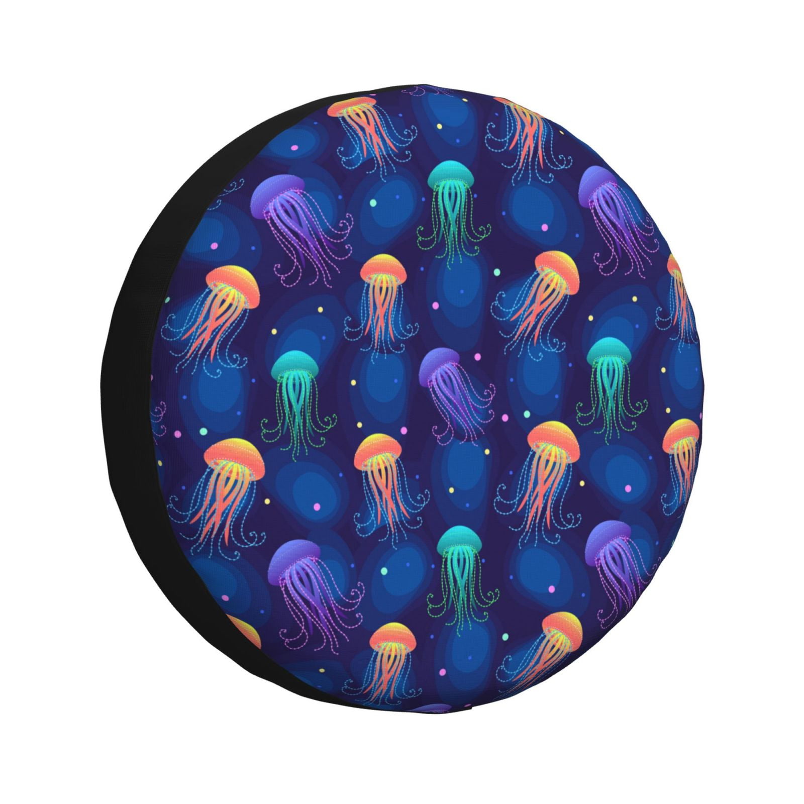 Wukai Jellyfish colorful Print Spare Tire Cover for RV Trailer ...