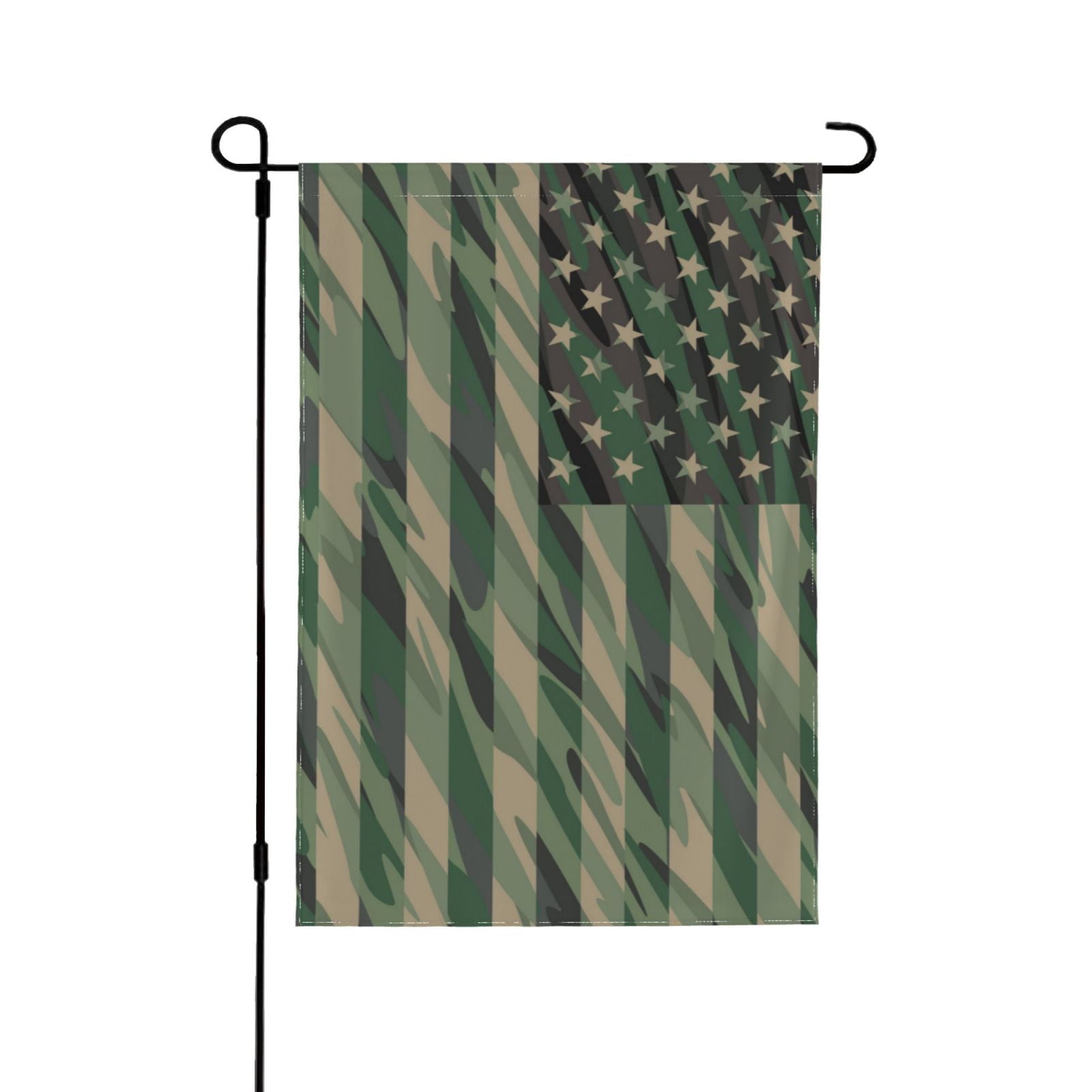 Wukai Jungle Green Camo USA Flag Garden Flags Double Sided Welcome ...