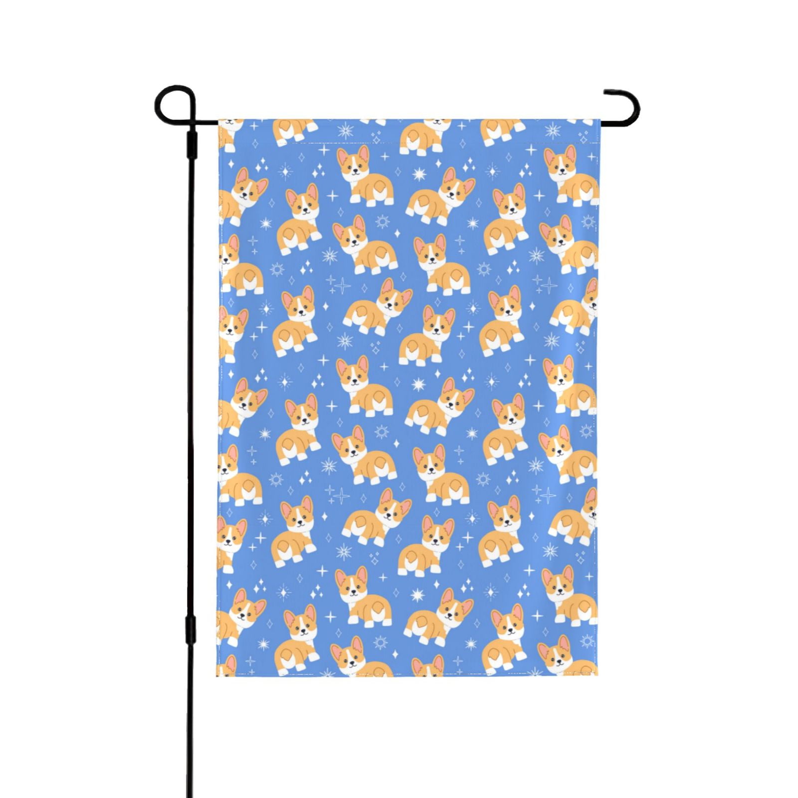 Wukai Kawaii Corgi Garden Flags Double Sided Welcome Garden Yard House ...