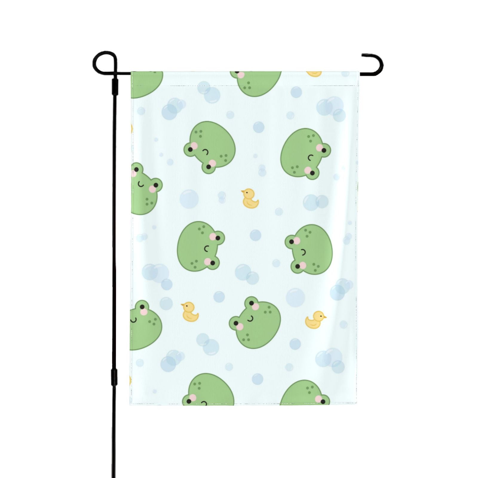 Wukai Kawaii Frogs Garden Flags Double Sided Welcome Garden Yard House ...