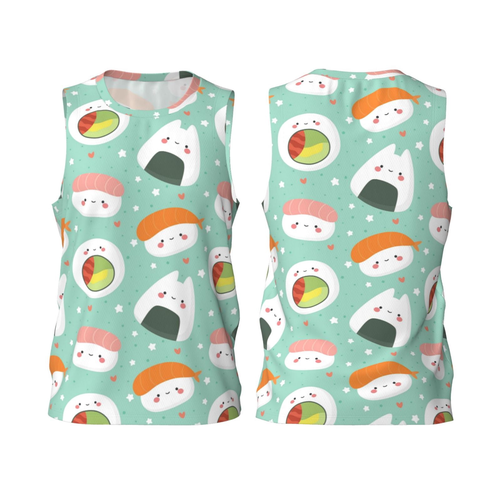 Wukai Kawaii Sushi Men’s Basketball Jersey - Walmart.com