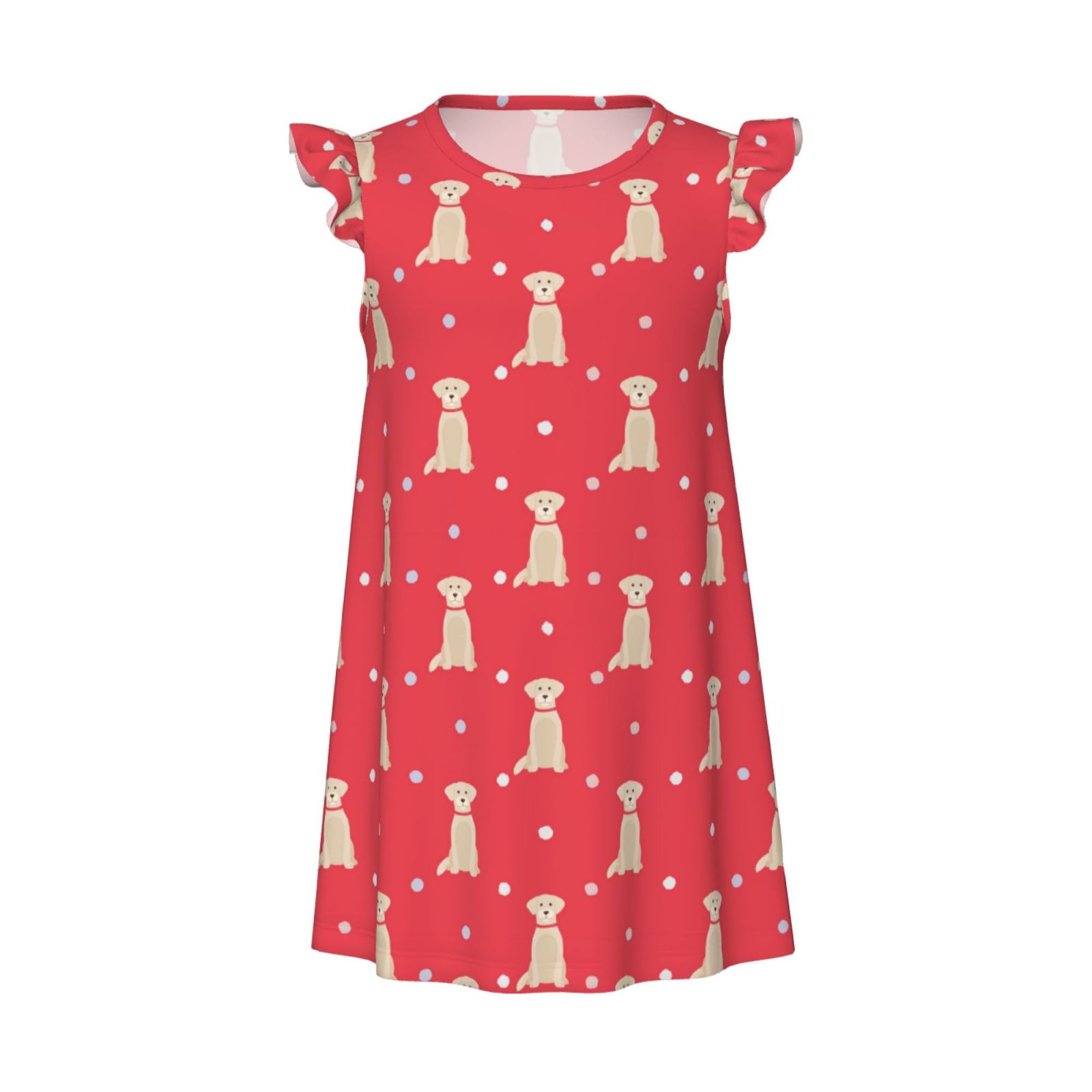 Wukai Labrador Retriever Dog Print Girls Nightgowns Pajamas Dress,Soft ...