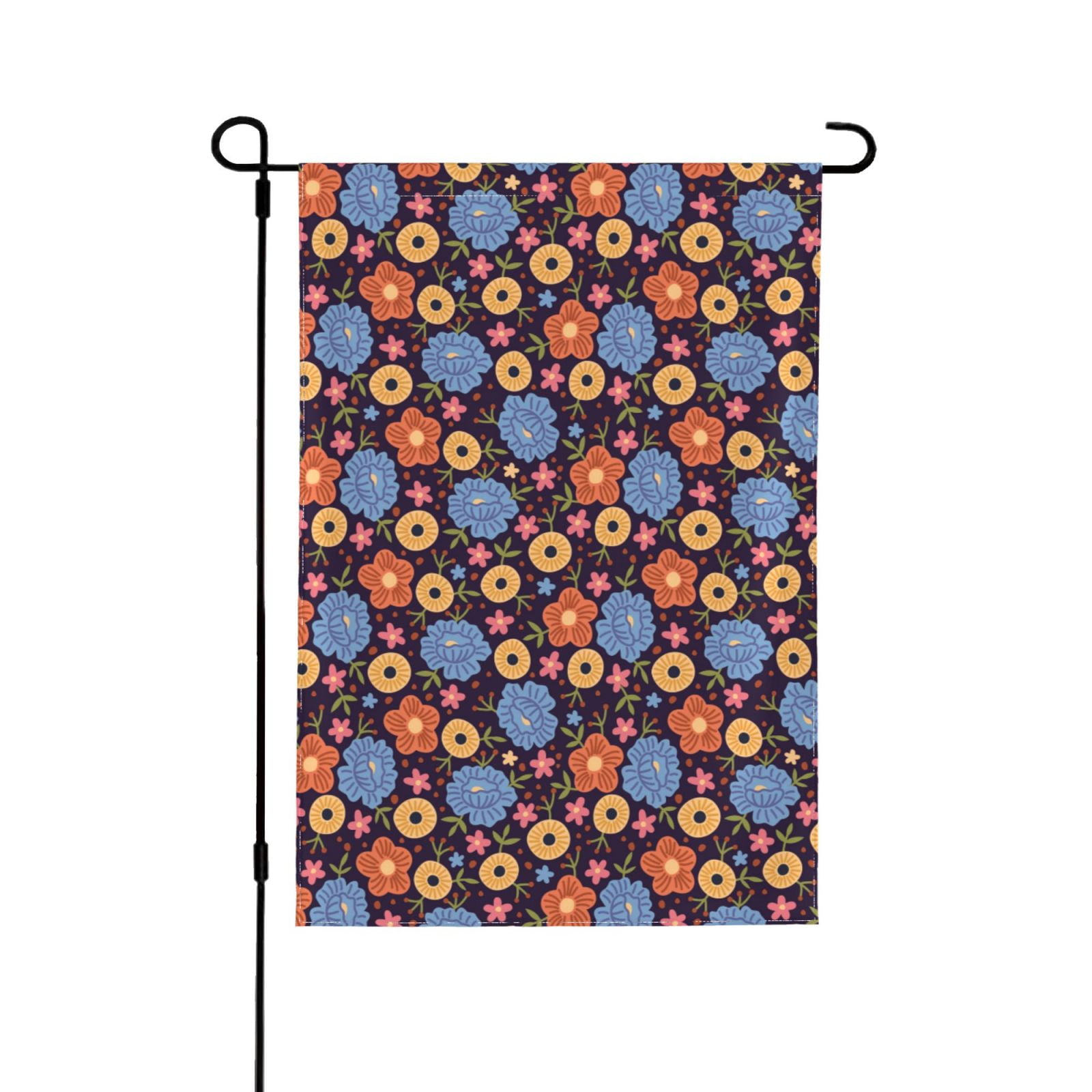 Wukai Leaves Flower Garden Flags Double Sided Welcome Garden Yard House ...