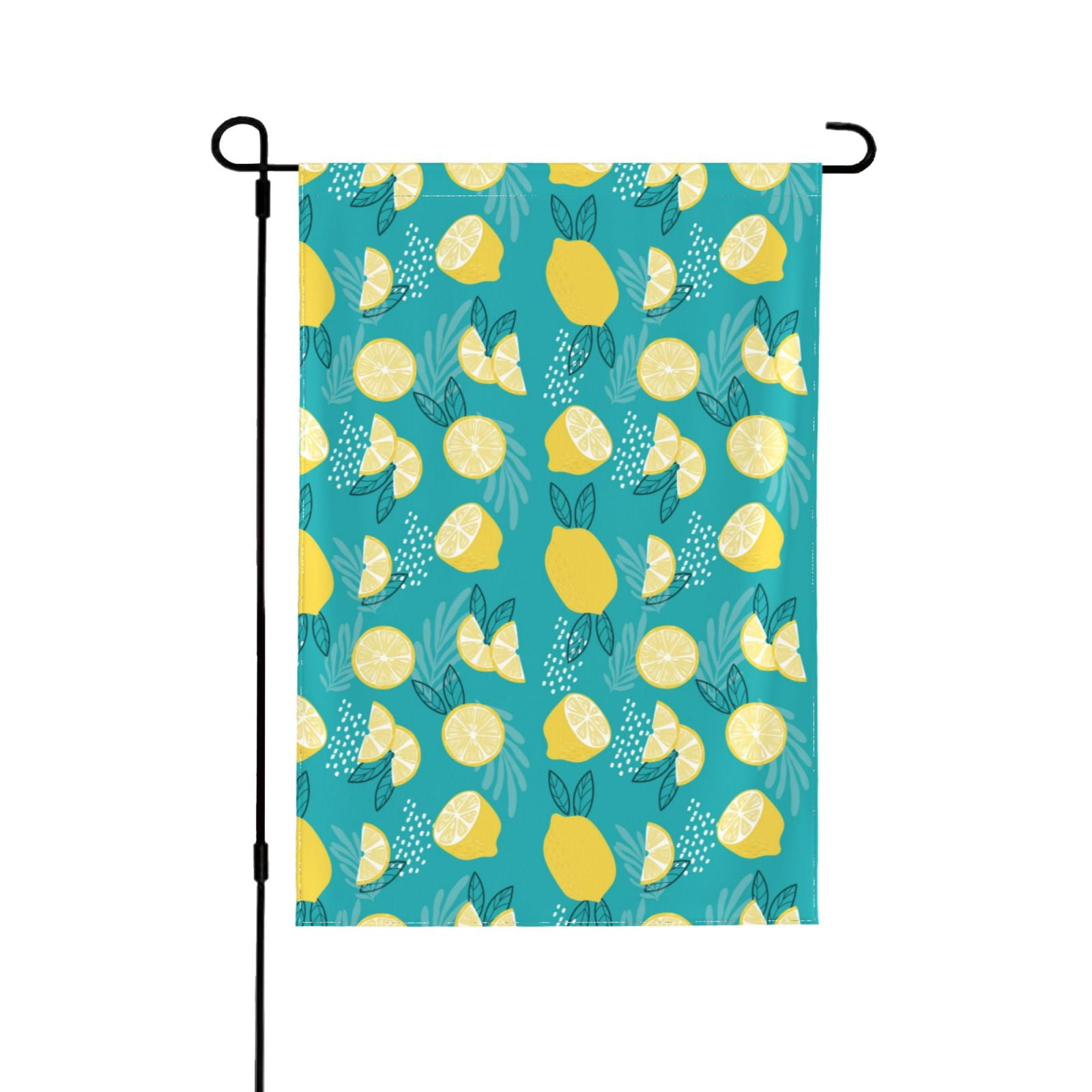 Wukai Lemon Blue Garden Flags Double Sided Welcome Garden Yard House ...