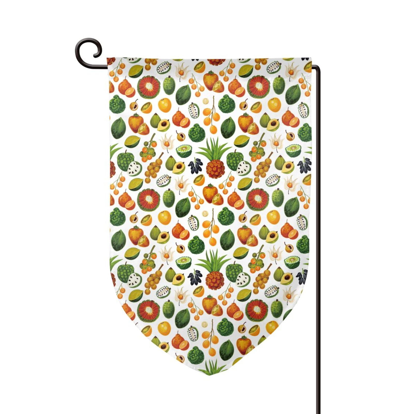 Wukai Lemon Fruits Vegetables Print Garden Flag 12.5x18 Inch Double ...