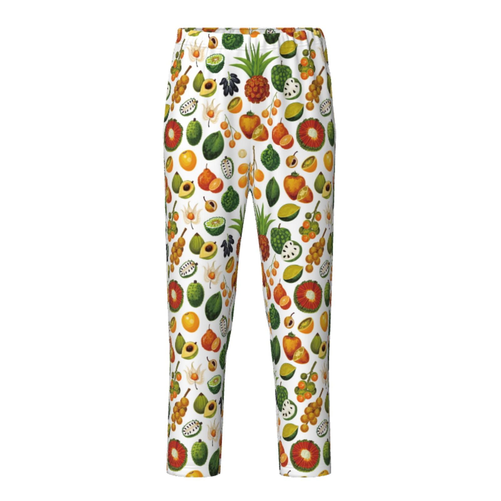 Wukai Lemon Fruits Vegetables Print Teenagers' Pajama Pant Sleep Pajama ...