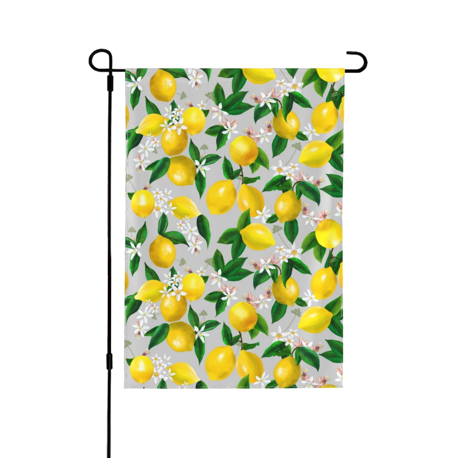 Wukai Lemon Seamless Pattern Oil Painting Effect Garden Flags Double ...