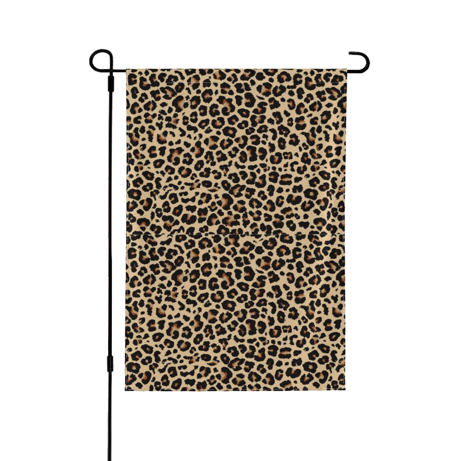 Wukai Leopard Print-1 Garden Flags Double Sided Welcome Garden Yard ...