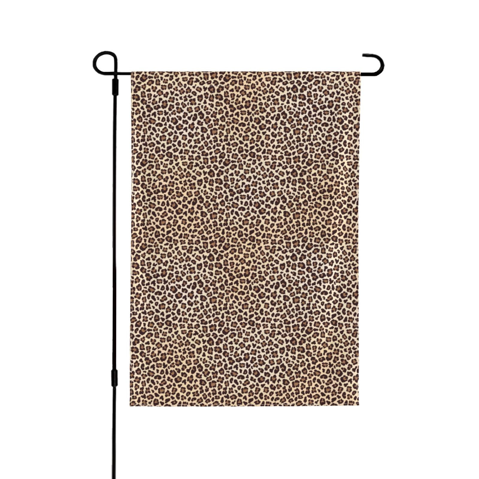 Wukai Leopard Print-2 Garden Flags Double Sided Welcome Garden Yard ...