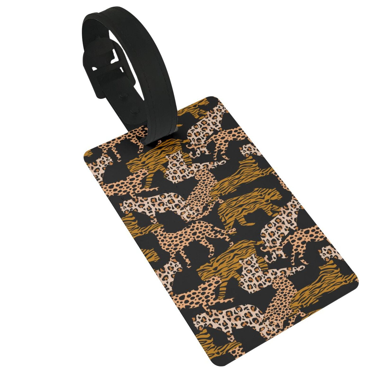 Wukai Leopard Print Stylish and Durable Travel Luggage Tags: Waterproof ...