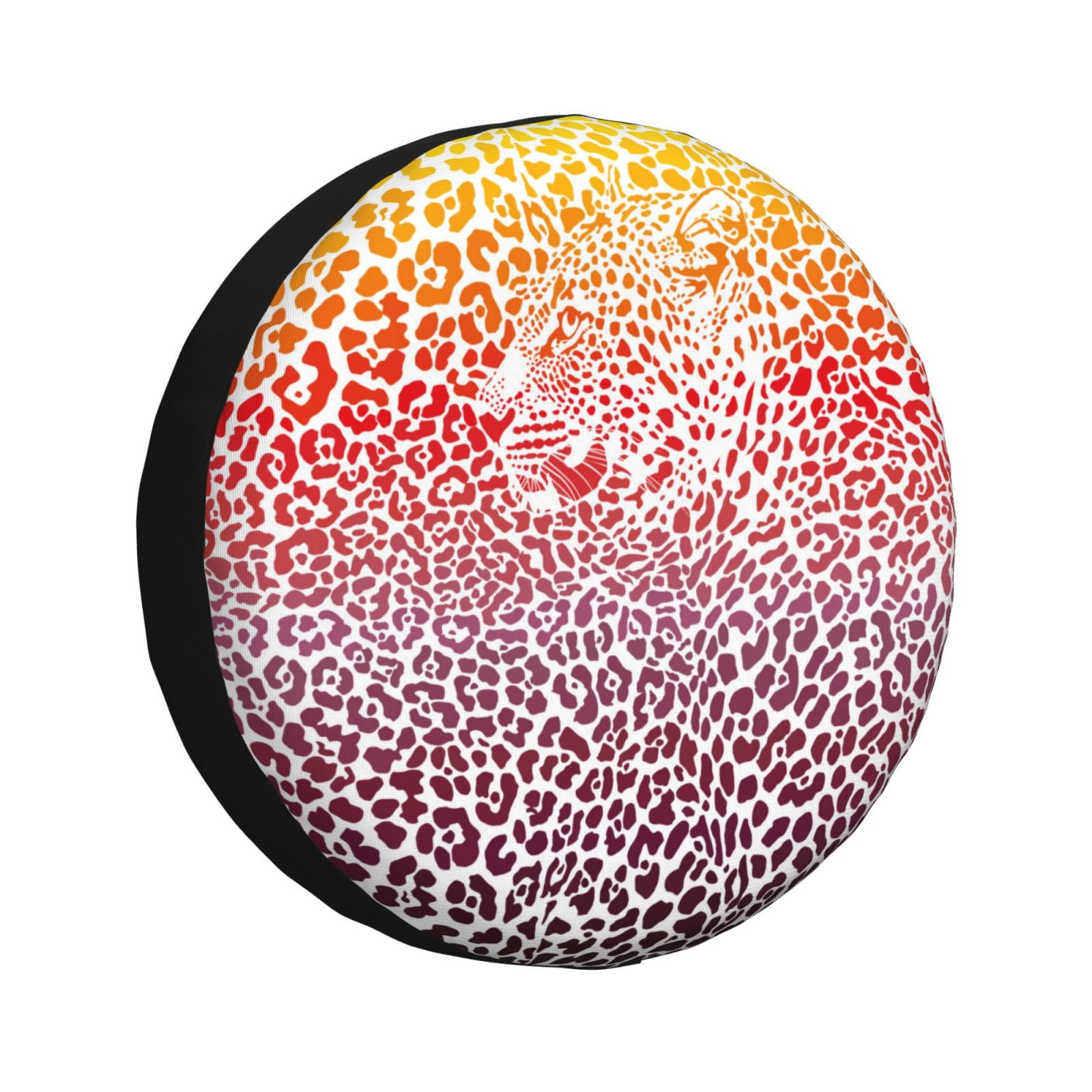 Wukai Leopard Skins And Heads Print Spare Tire Cover for RV Trailer ...