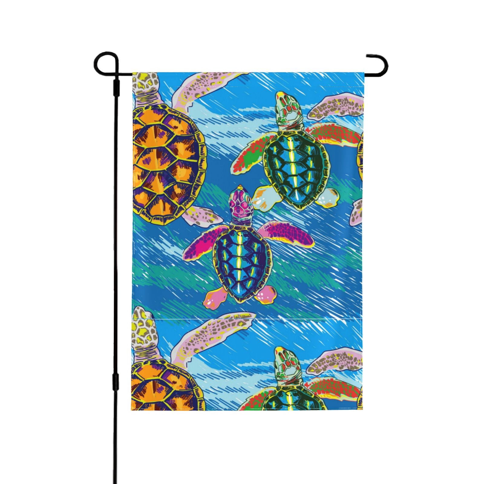 Wukai Little Sea Turtles Garden Flags Double Sided Welcome Garden Yard ...
