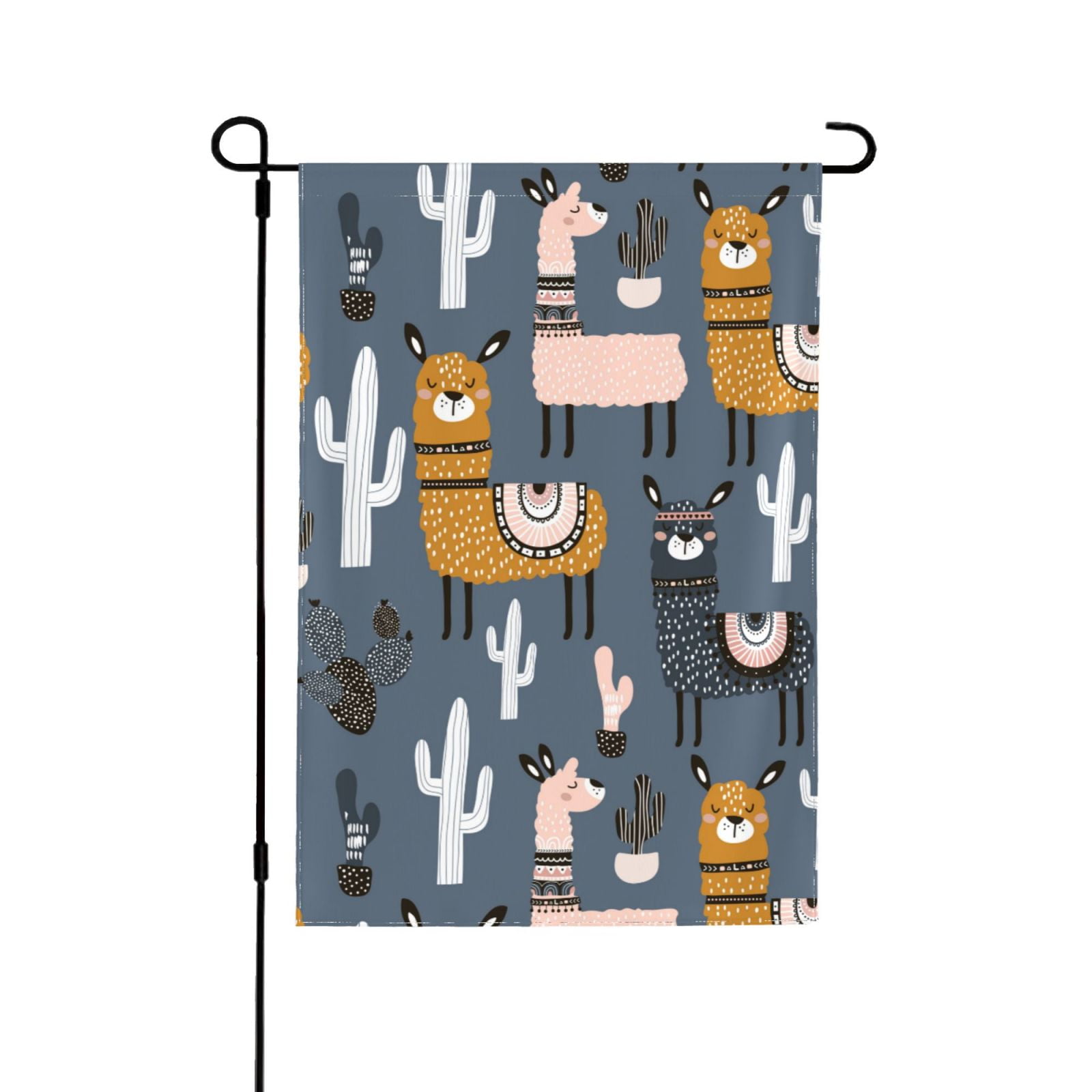 Wukai Llama and Cactus Garden Flags Double Sided Welcome Garden Yard ...