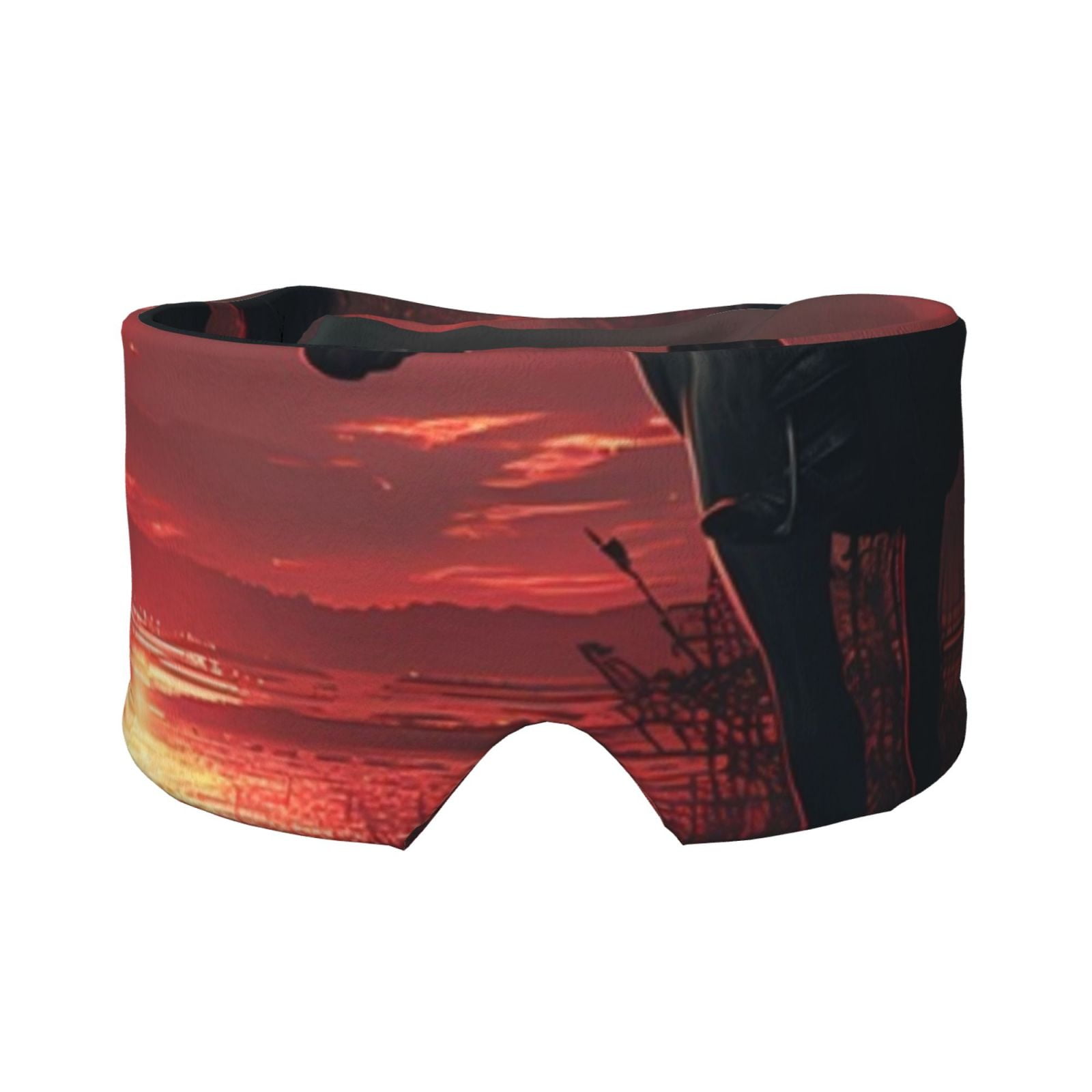 Wukai Lone Rider Under Red Sky Print Sleep Mask - Eye Mask for Sleeping ...
