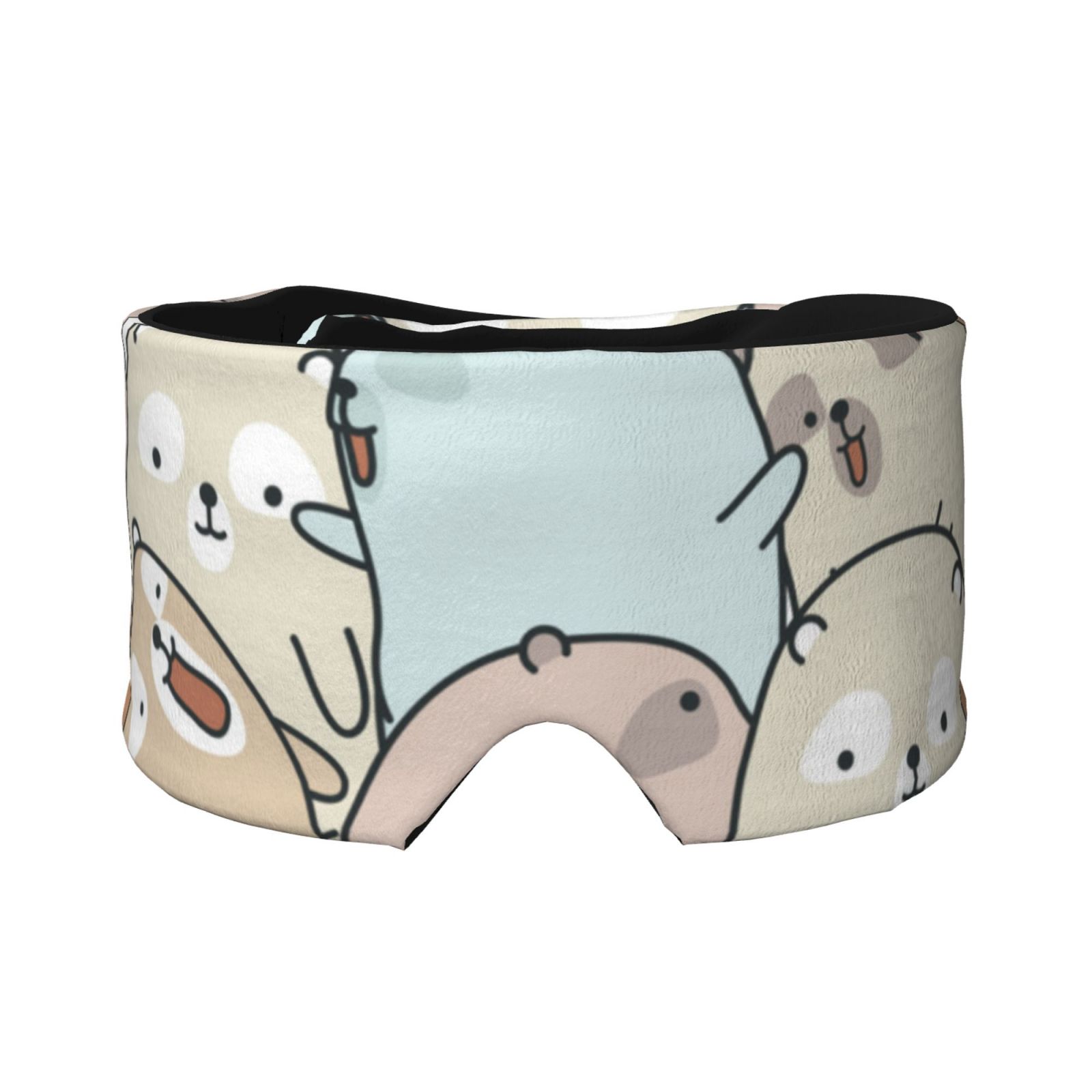 Wukai Lovely Bear Print Sleep Mask - Eye Mask for Sleeping, Ultra Soft ...