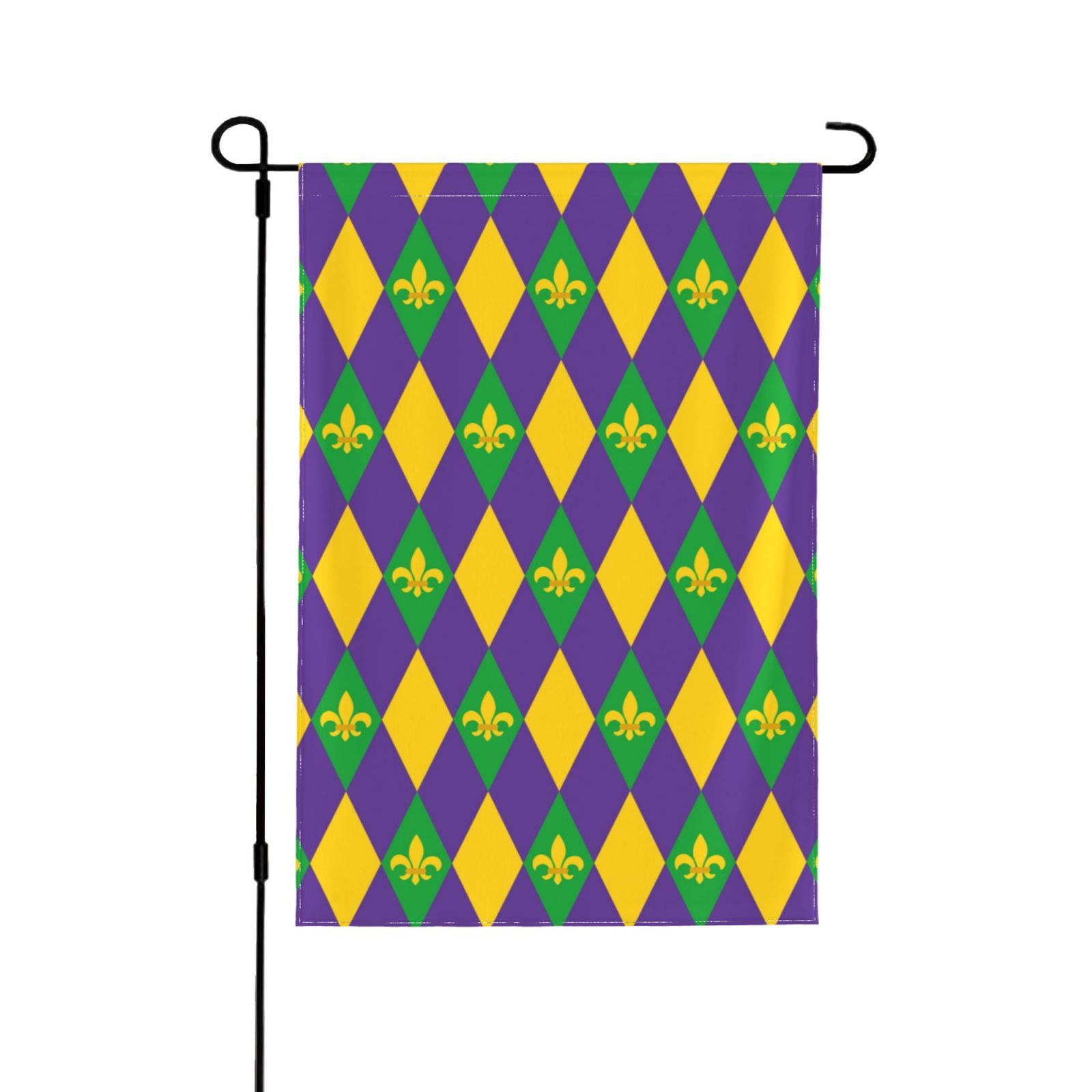 Wukai Mardi Gras Garden Flags Double Sided Welcome Garden Yard House ...