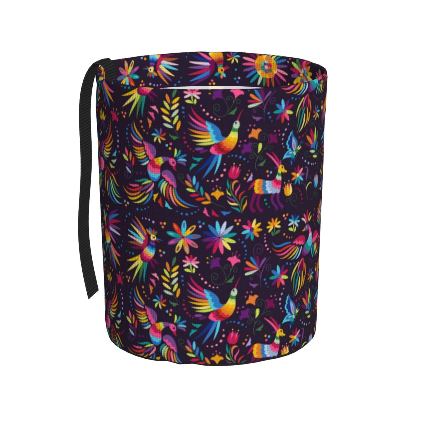 Wukai Mexican Flowers Birds Print Car Trash Can - Easy to Clean Hanging ...