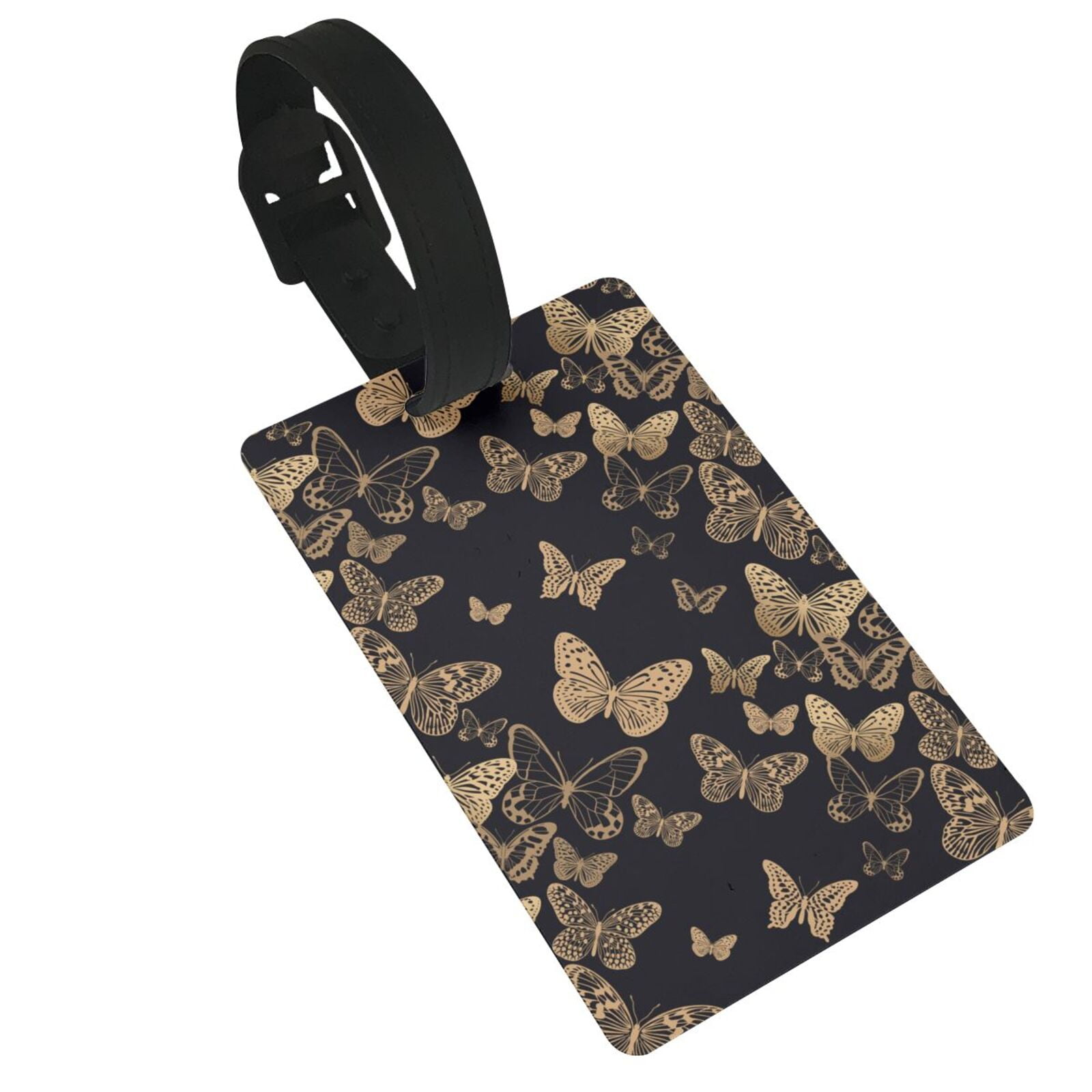 Wukai Modern Golden Butterfly Stylish and Durable Travel Luggage Tags ...