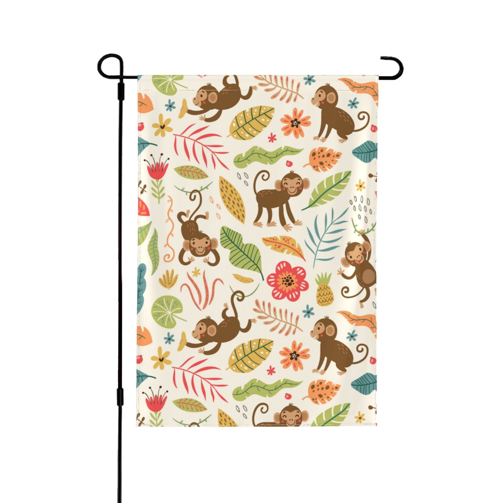 Wukai Monkeys in the Jungle Garden Flags Double Sided Welcome Garden Yard House Flags Outside ...