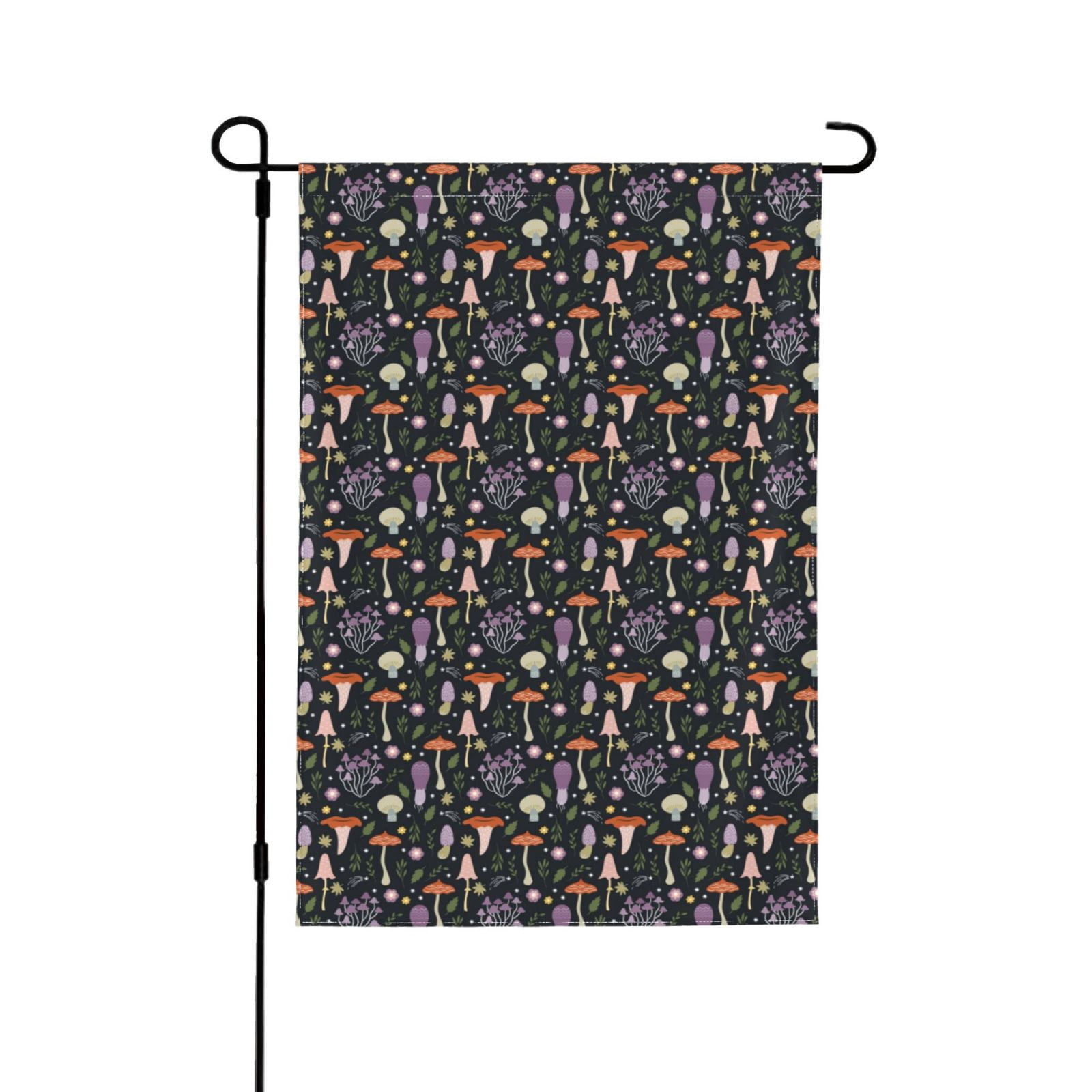 Wukai Mushroom Garden Flags Double Sided Welcome Garden Yard House ...
