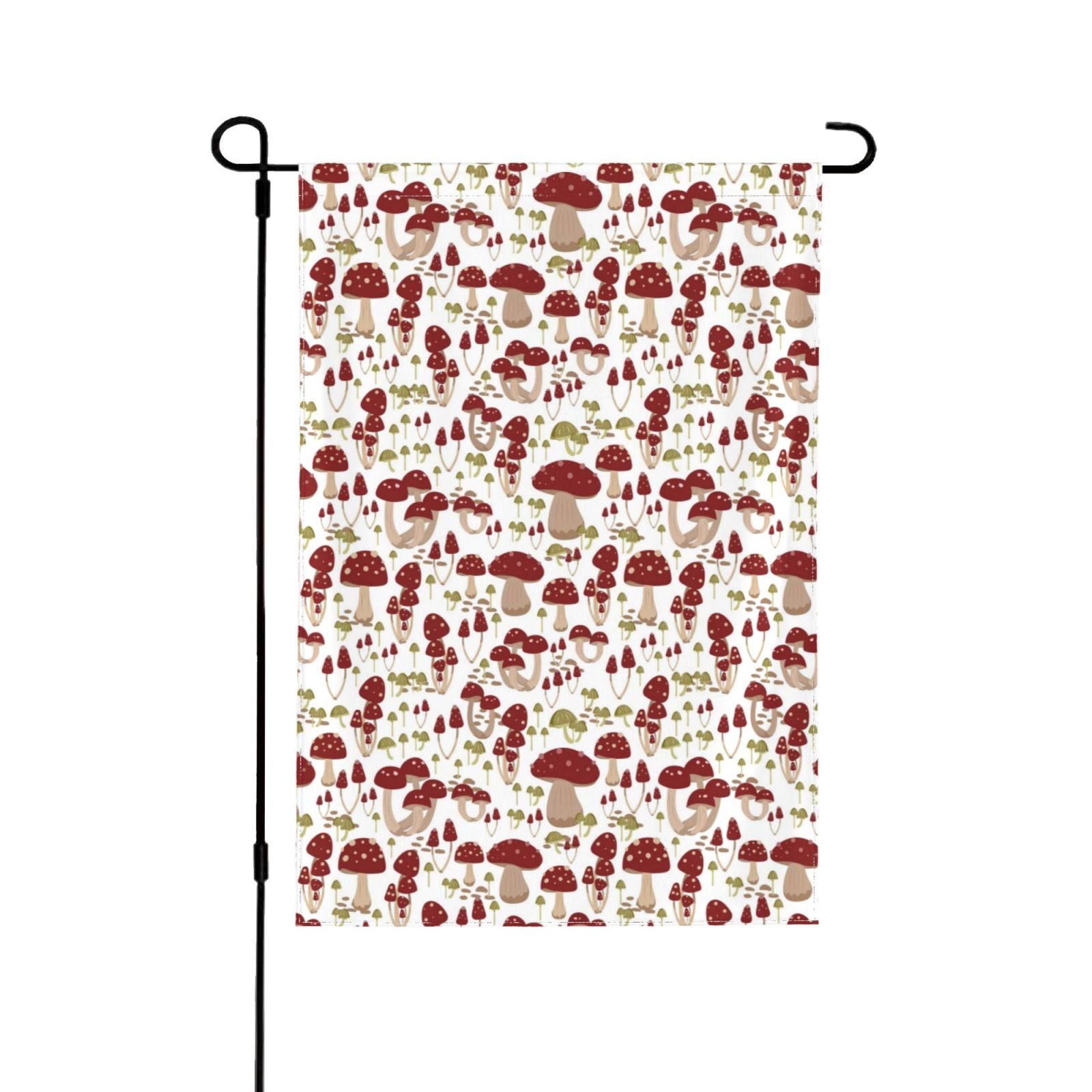 Wukai Mushroom Garden Flags Double Sided Welcome Garden Yard House ...